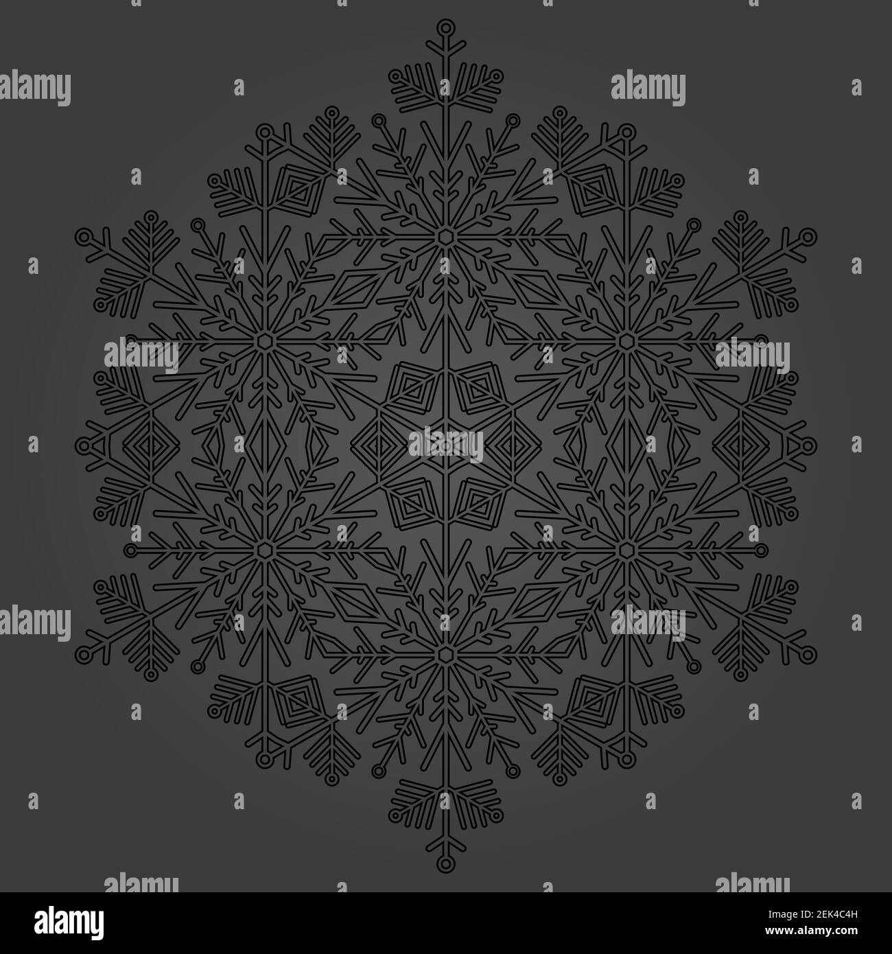 Vector Round Snowflake Stock Vector Image & Art - Alamy