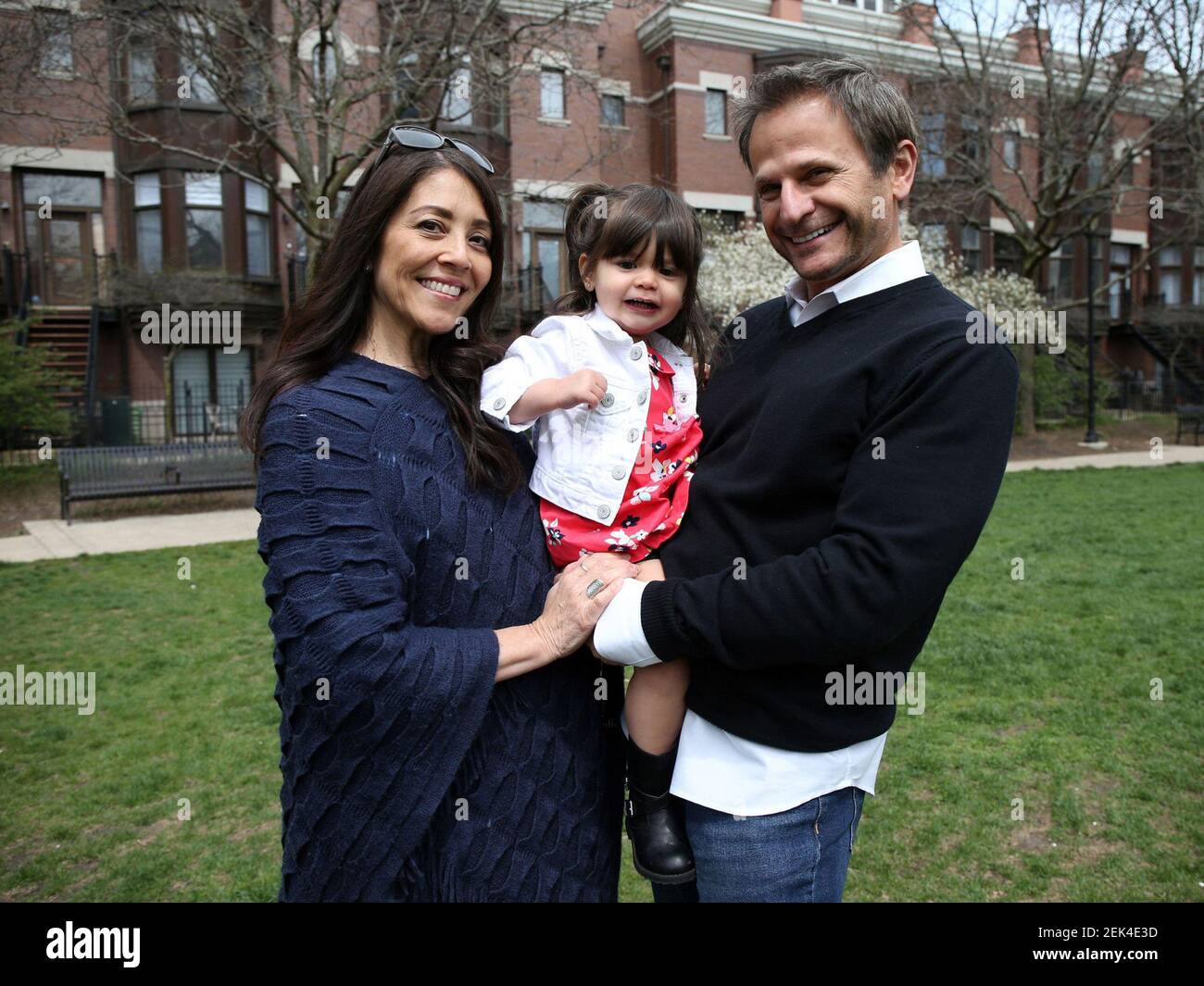 Lou Canellis And His Wife Monica Hold Their 2 Year Old Daughter Gia On May 1 2020 In
