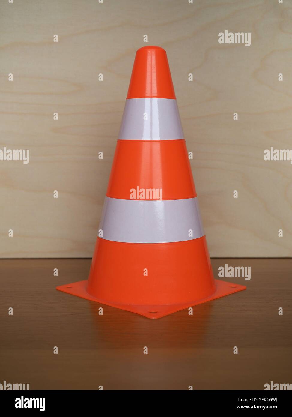 traffic cone to mark road works or temporary obstruction Stock Photo ...