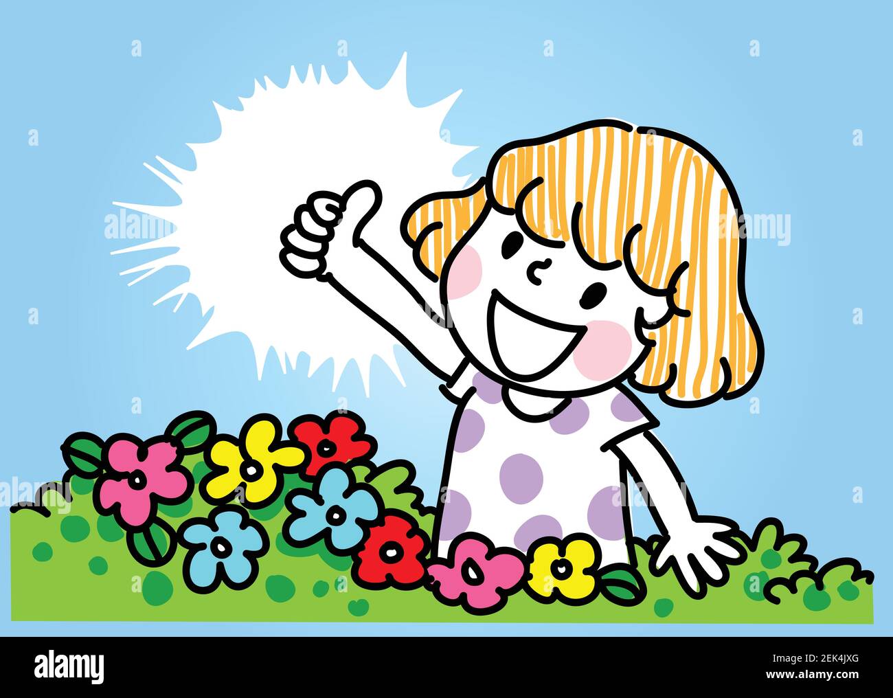 Girl point Stock Vector Images - Alamy