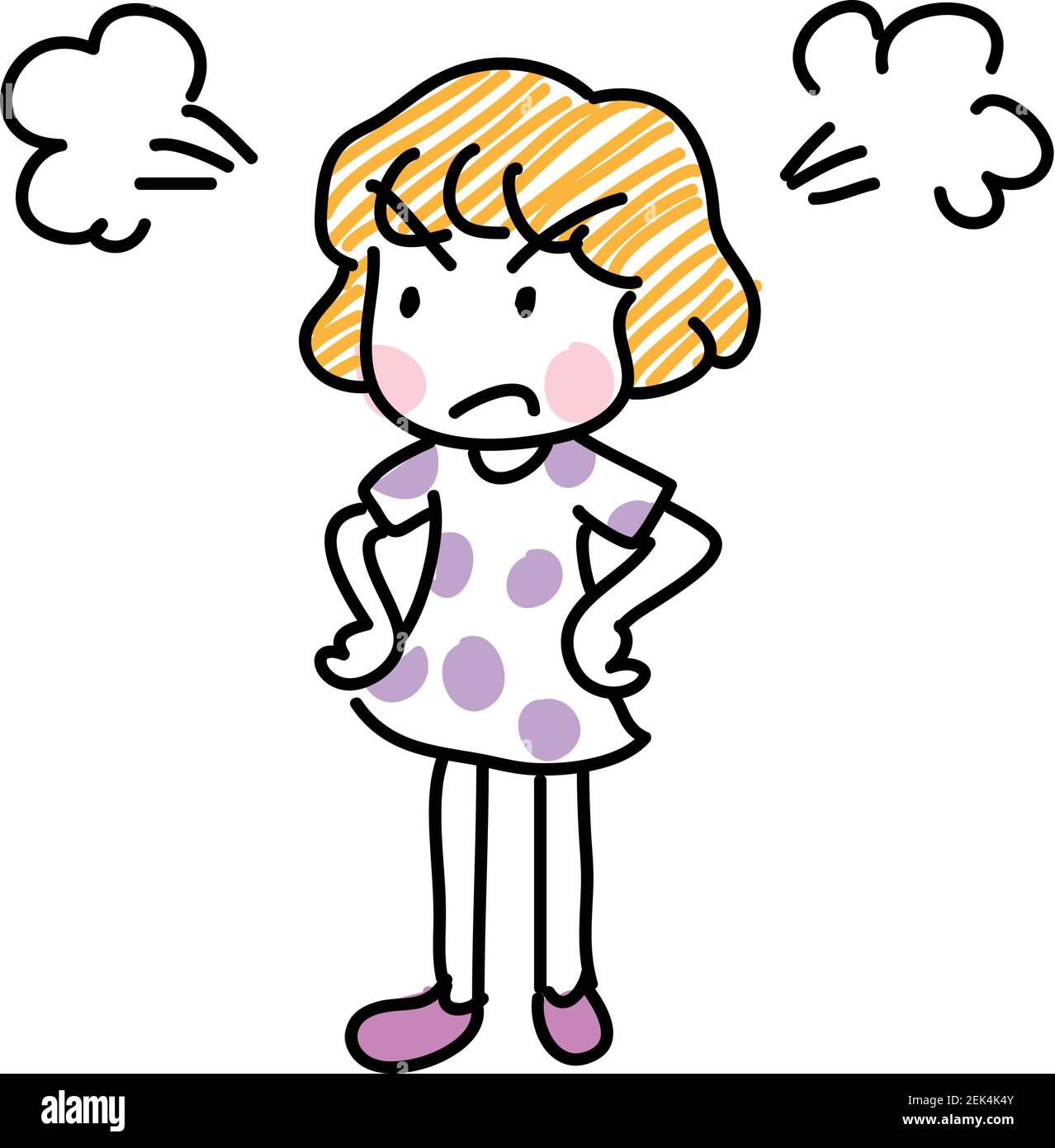 Angry Girl Cartoon