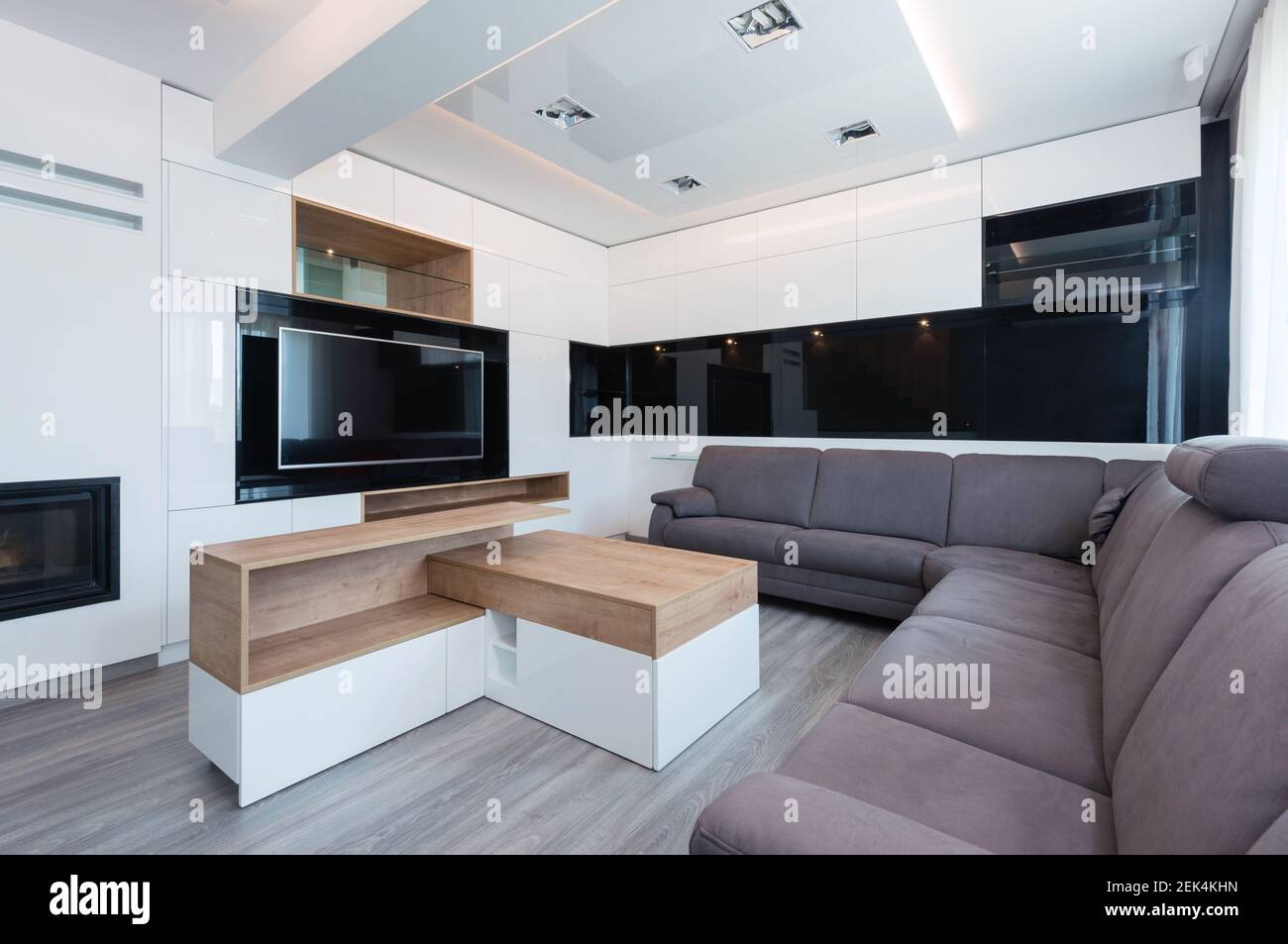 interior of beautiful modern living room Stock Photo - Alamy