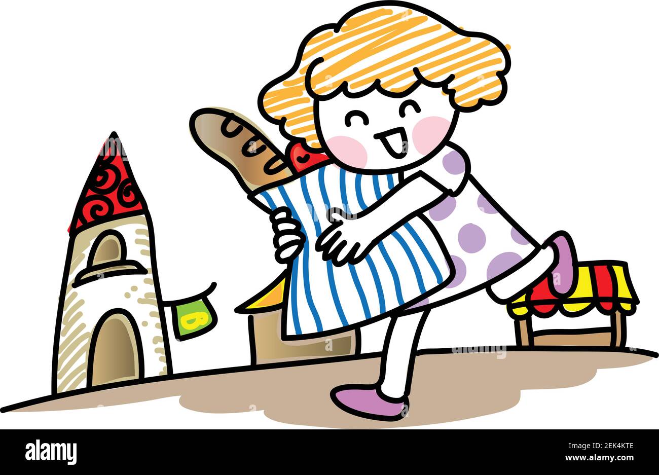 Girl bread Cut Out Stock Images & Pictures - Alamy