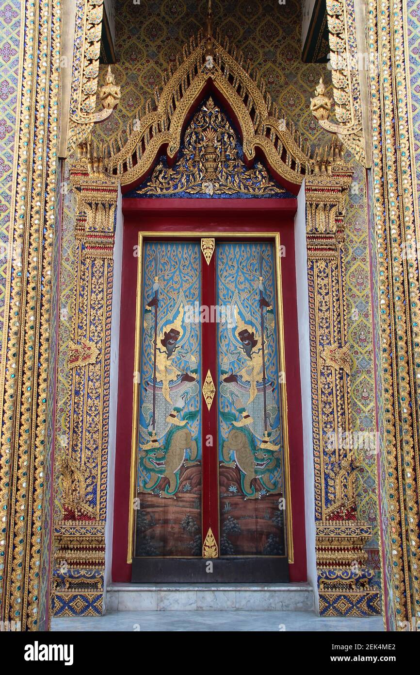 buddhist temple (wat ratchabophit) in bangkok in thailand Stock Photo ...