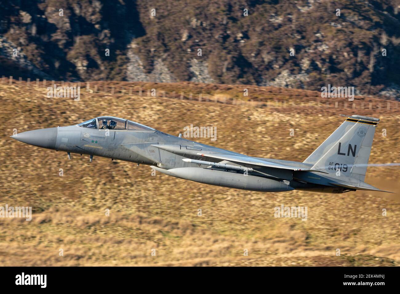 F15 Strike Eagle in the Mach Loop Stock Photo - Alamy