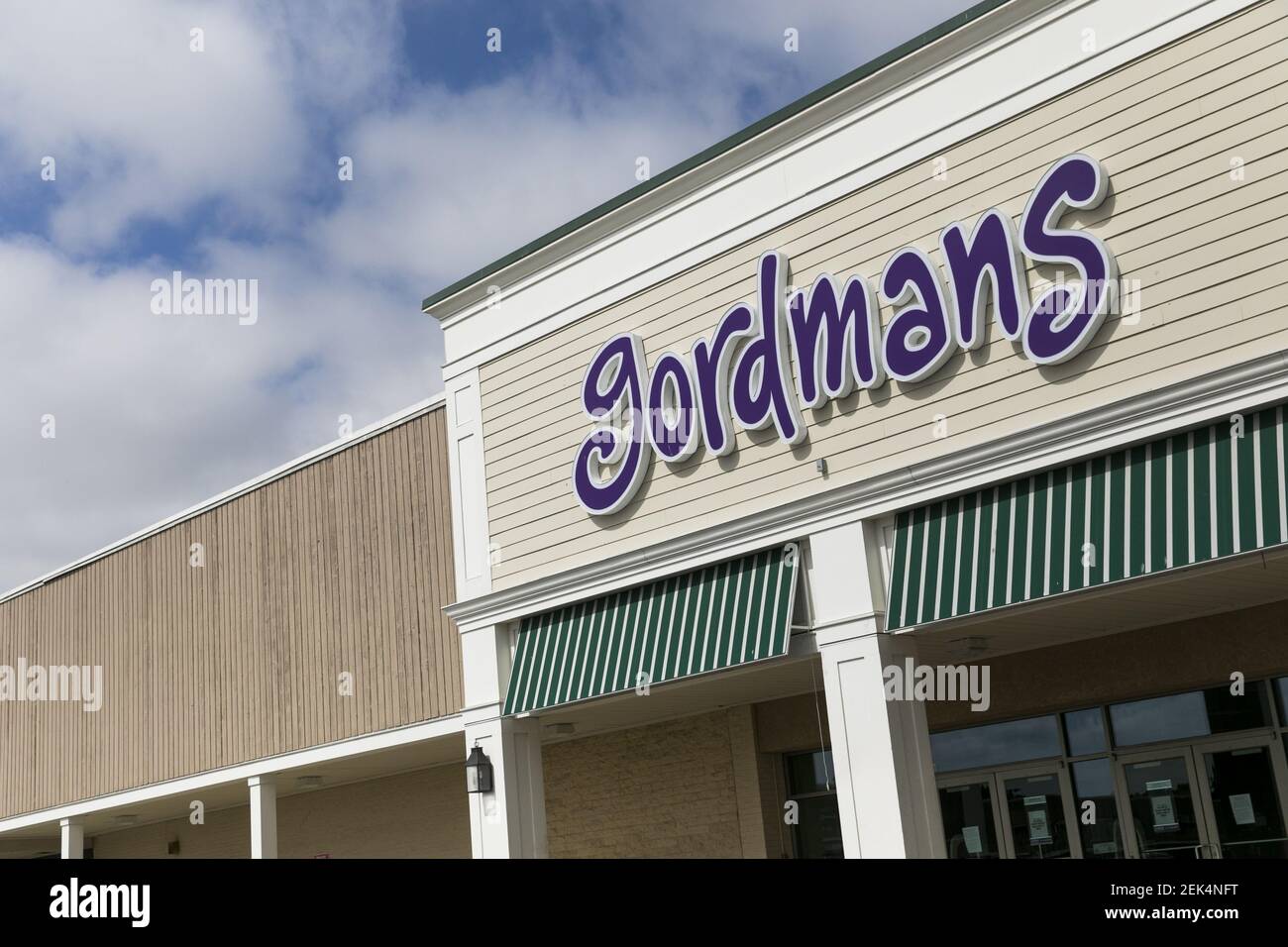 A logo sign outside of Gordmans retail store location in Chestertown ...