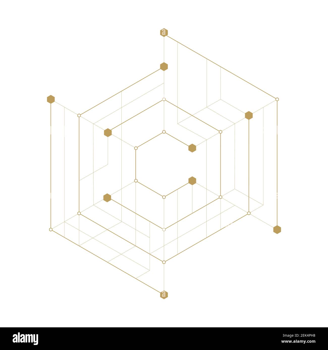 Abstract geometric hexagon. Lines minimalistic design Stock Vector ...