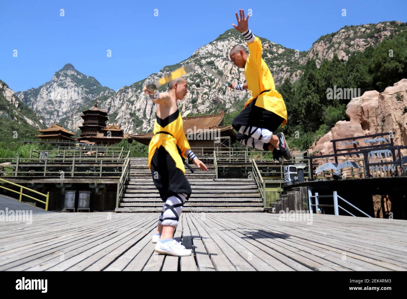 Henanï¼ŒCHINA-On June 3, shaolin Temple is located in Dengfeng, Henan ...