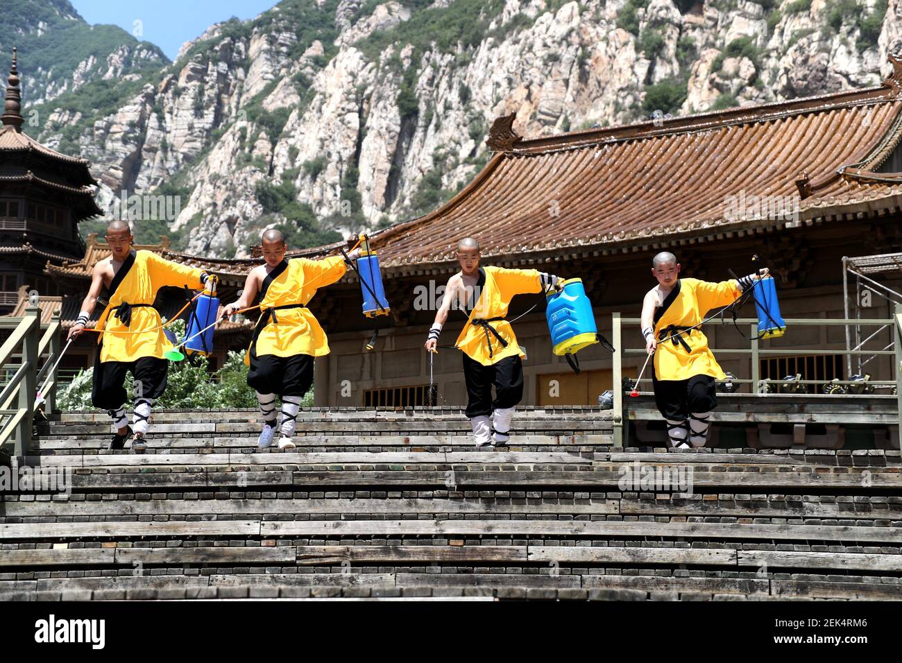 Henanï¼ŒCHINA-On June 3, shaolin Temple is located in Dengfeng, Henan ...