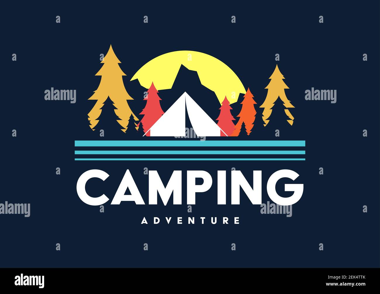 Retro tent silhouette logo hi-res stock photography and images - Alamy