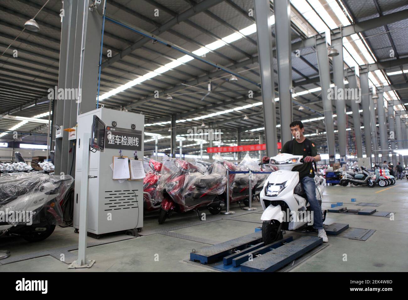 CHONGQING, CHINA - JUNE 4, 2020 - Workers test on the vehicle ...