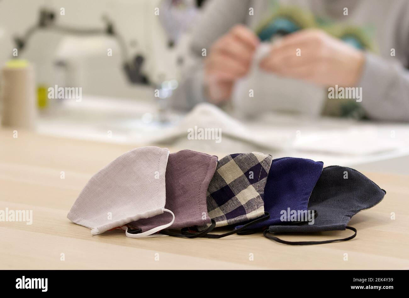 Handmade protective face masks Stock Photo - Alamy