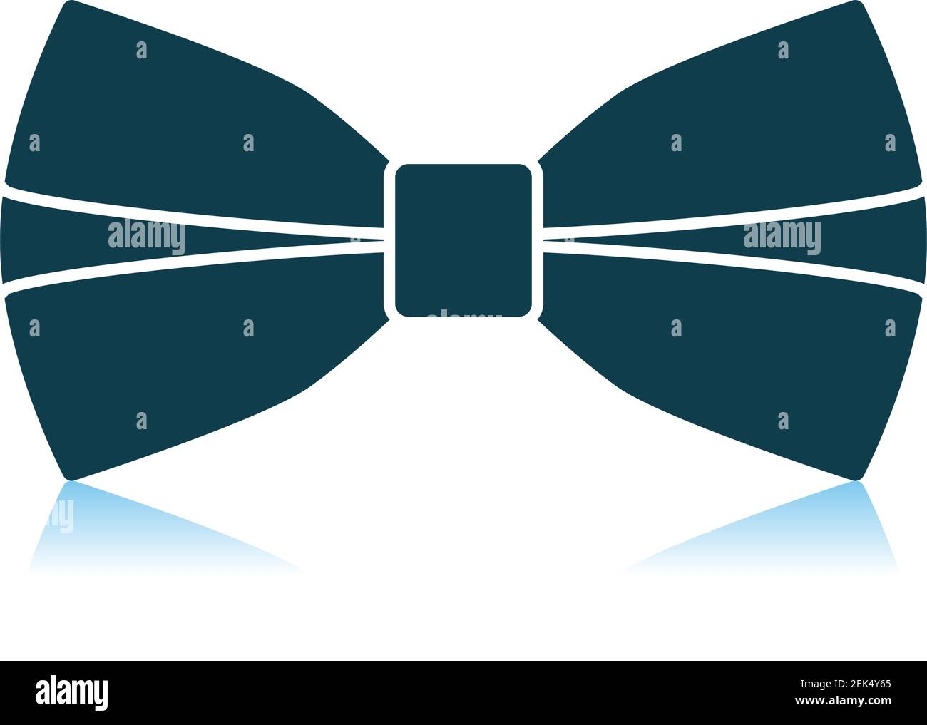 Business Butterfly Tie Icon. Shadow Reflection Design. Vector ...