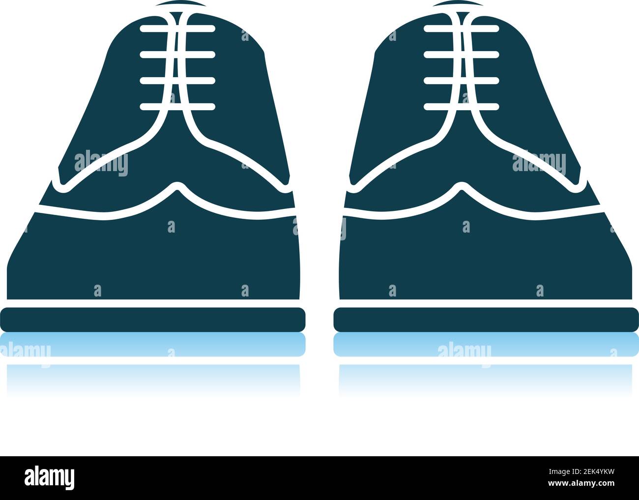 Business Shoes Icon. Shadow Reflection Design. Vector Illustration ...