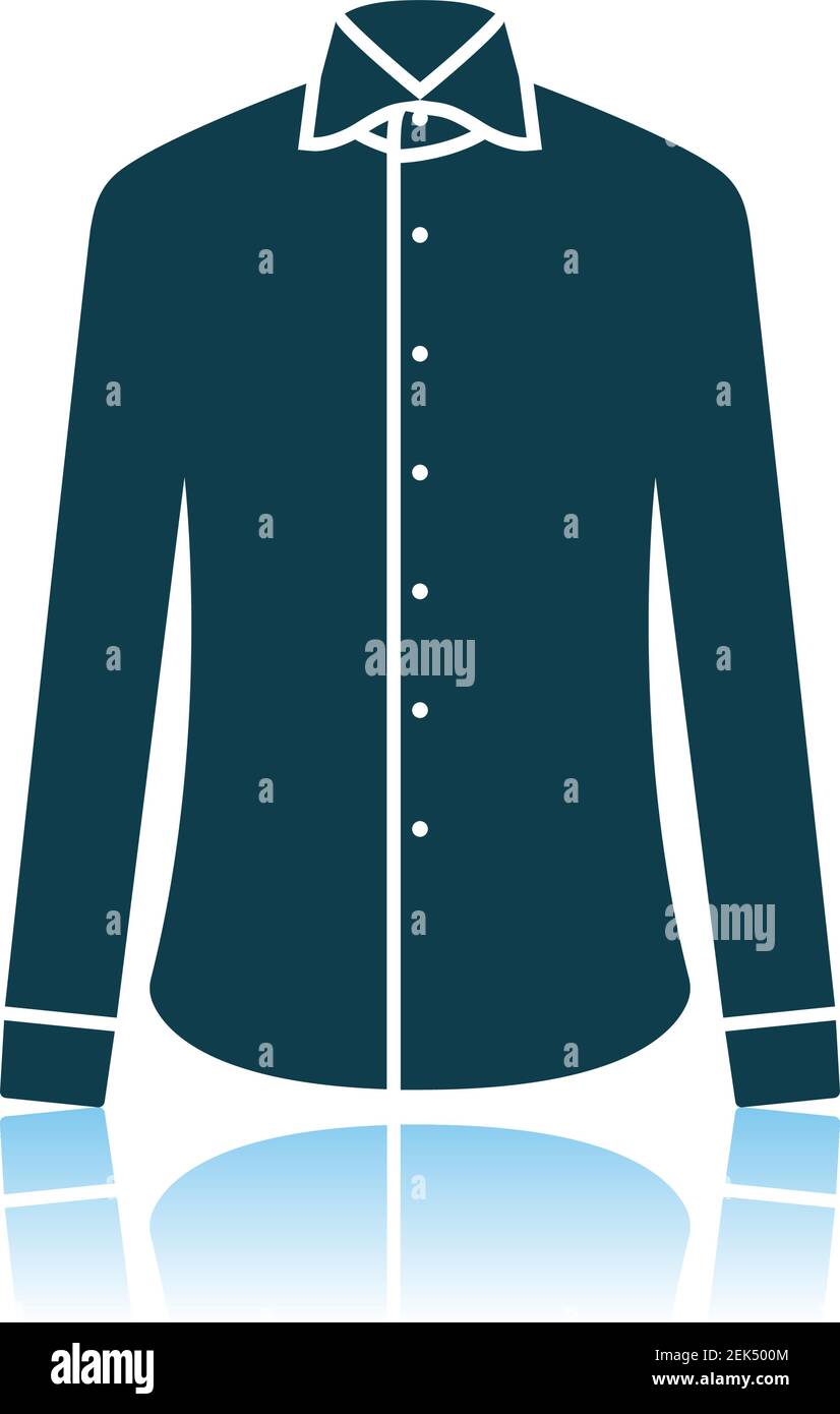 Business Shirt Icon. Shadow Reflection Design. Vector Illustration ...