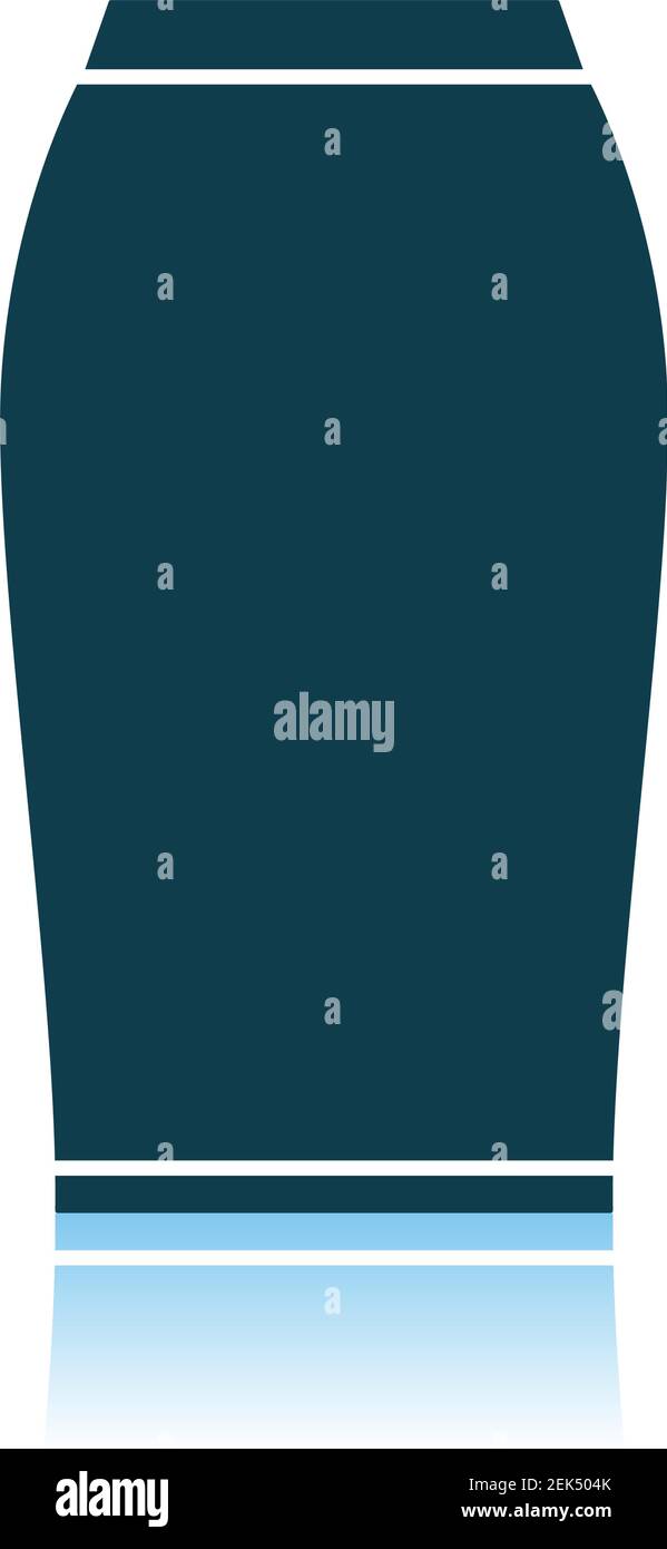 Business Pencil Skirt Icon. Shadow Reflection Design. Vector ...