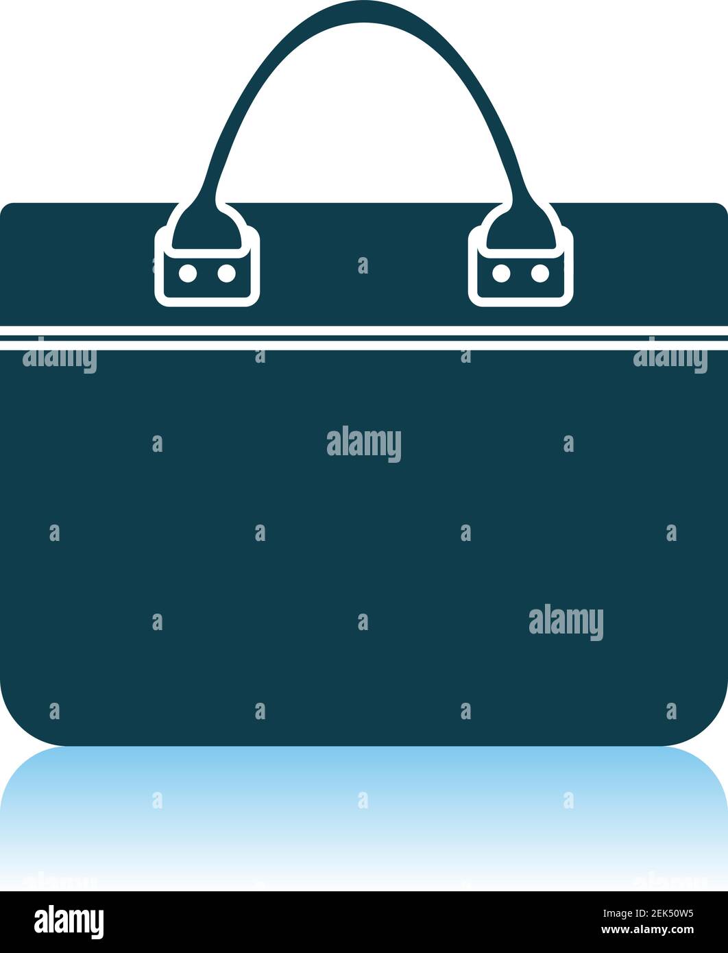 Business Woman Briefcase Icon. Shadow Reflection Design. Vector ...