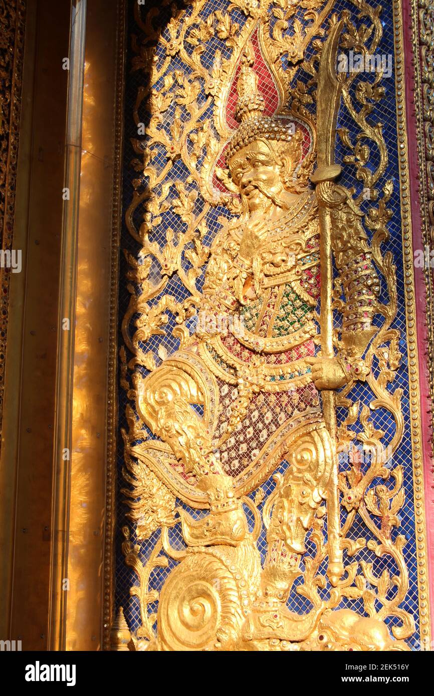 buddhist temple (wat ratchabophit) in bangkok in thailand Stock Photo ...