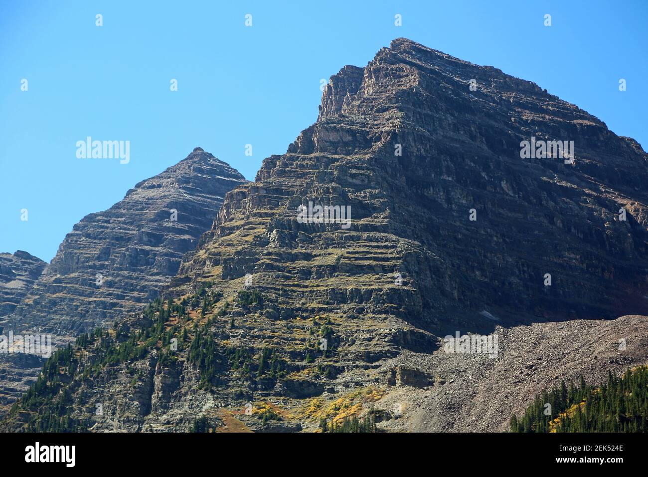 Maroon Bells summit - Rocky Mountains, Colorado Stock Photo - Alamy
