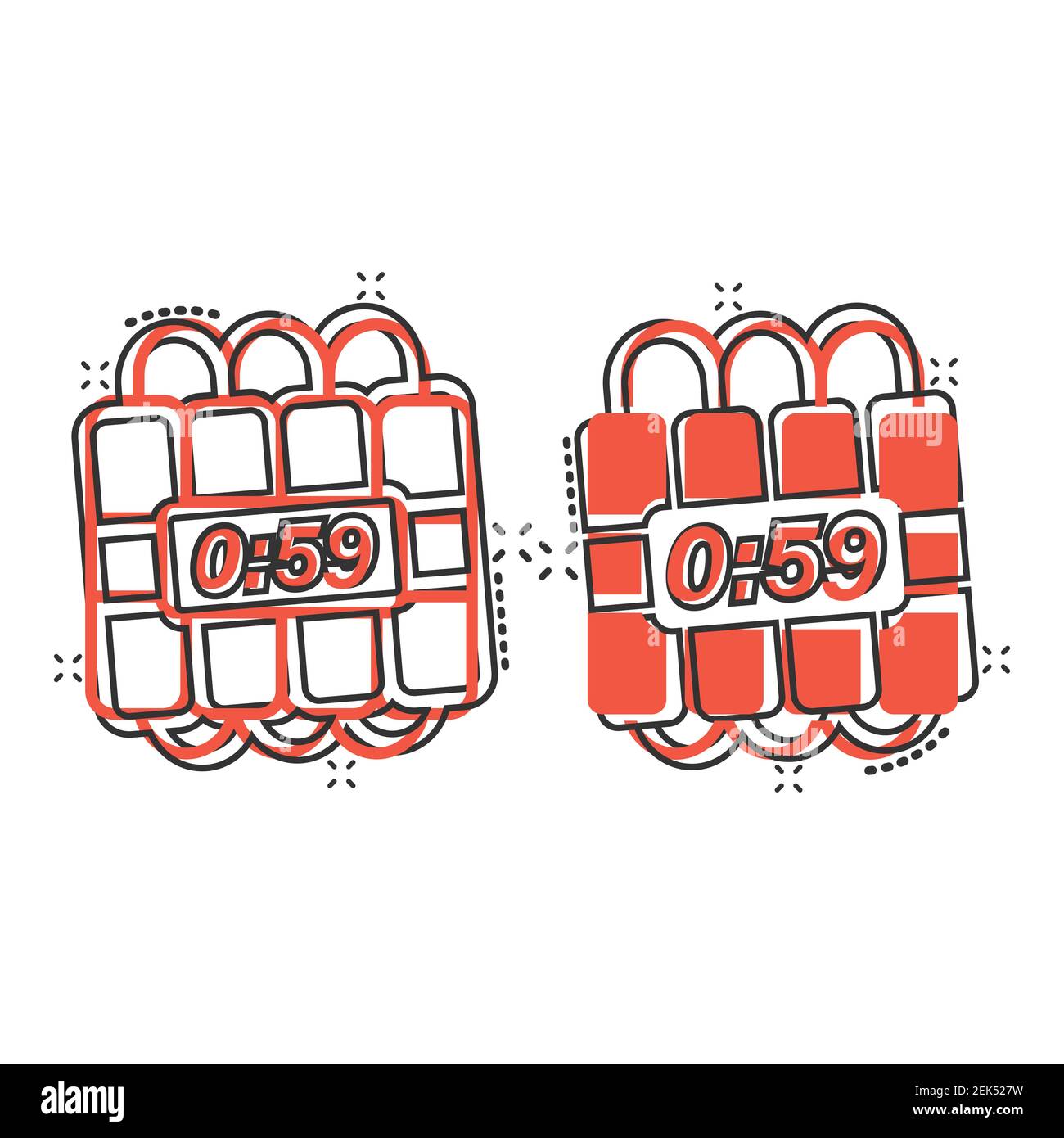Bomb icon in comic style. Dynamite cartoon vector illustration on white ...