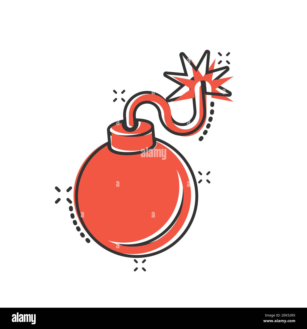 Bomb icon in comic style. Dynamite cartoon vector illustration on white ...