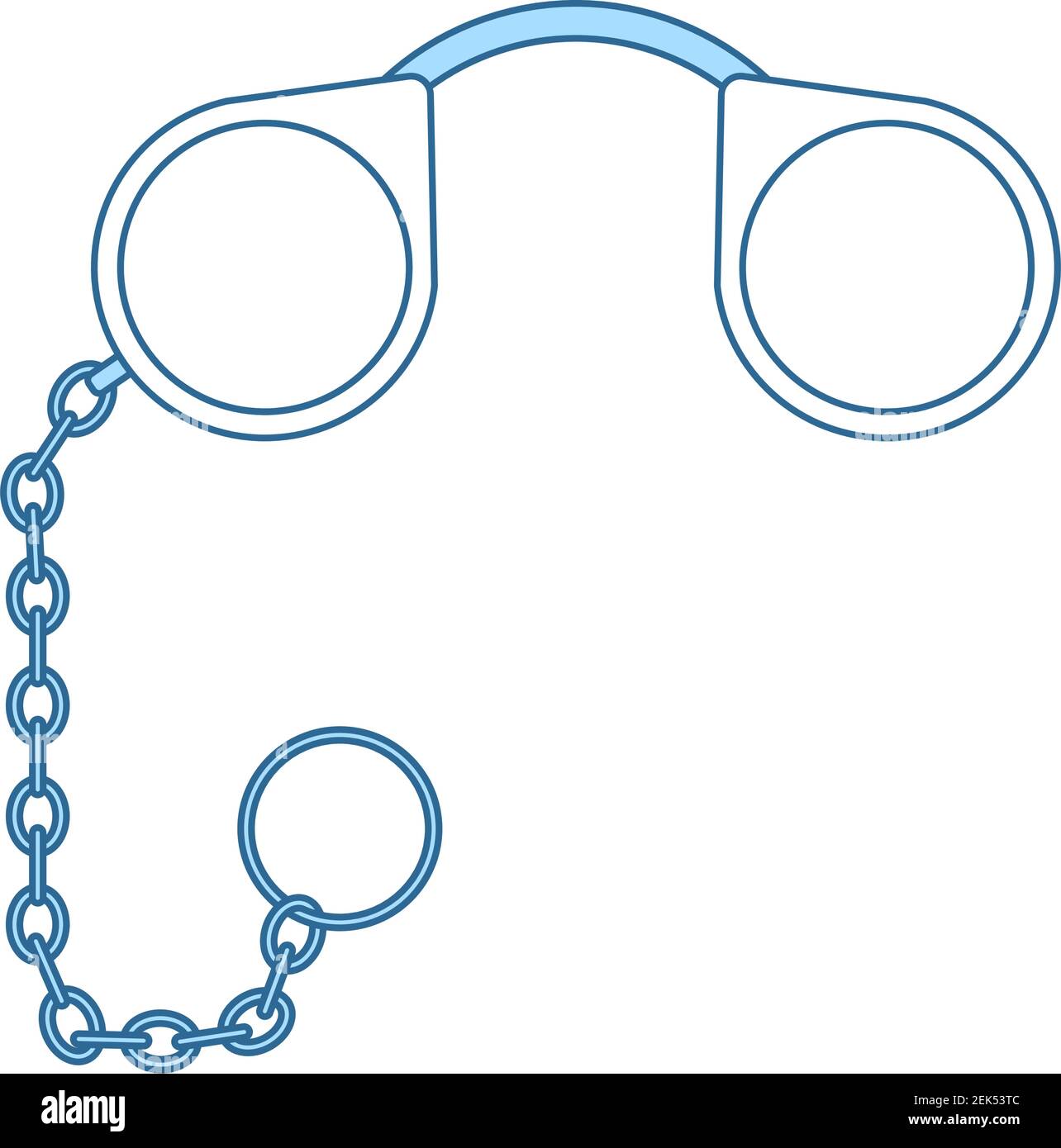 Pince-Nez Icon. Thin Line With Blue Fill Design. Vector Illustration ...