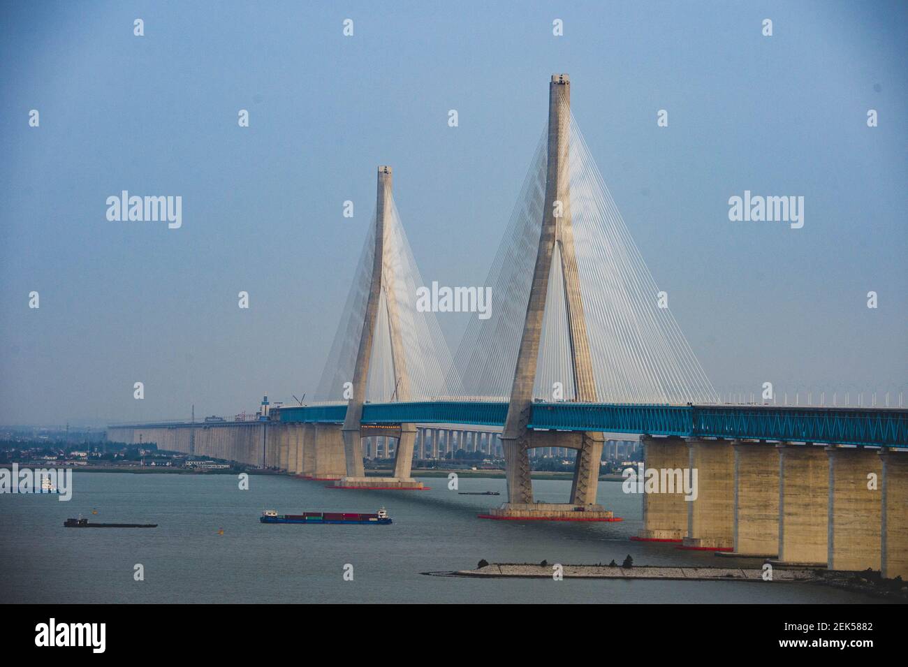 NANTONG, CHINA - JUNE 7, 2020 - The Shanghai Nantong Yangtze River ...