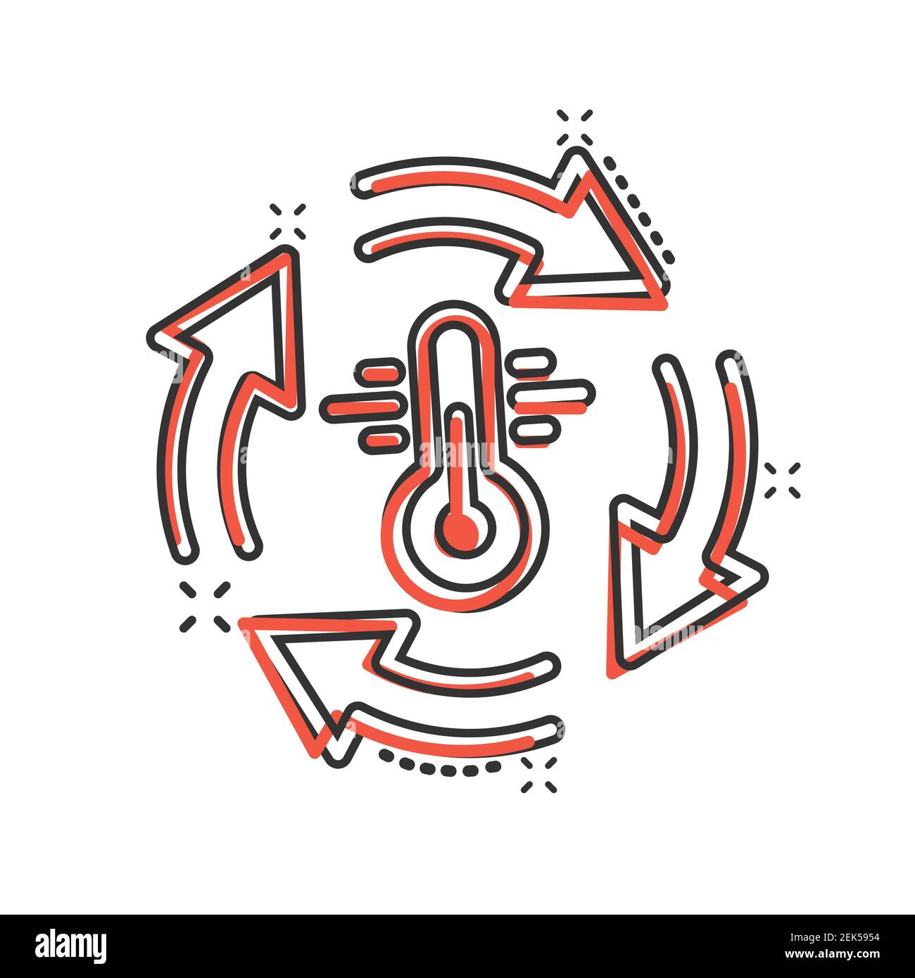 Cartoon thermometer hot and cold hi-res stock photography and images ...