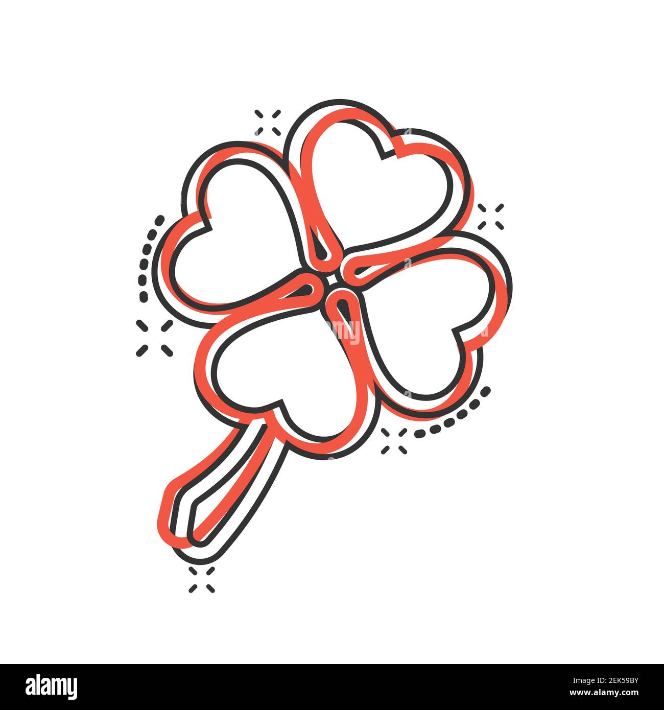 Four leaf clover cartoon icon hi-res stock photography and images - Alamy