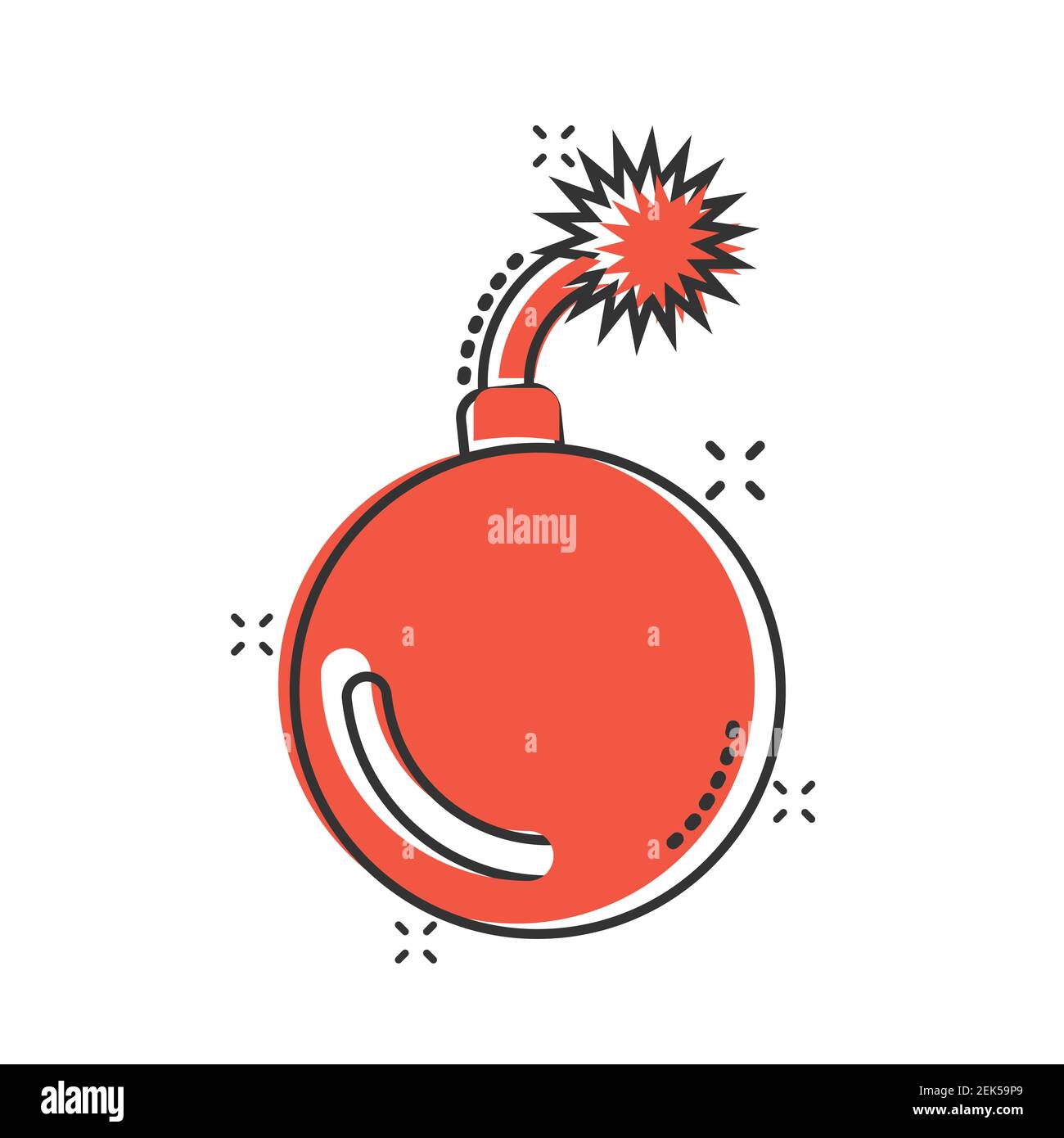Bomb icon in comic style. Dynamite cartoon vector illustration on white ...