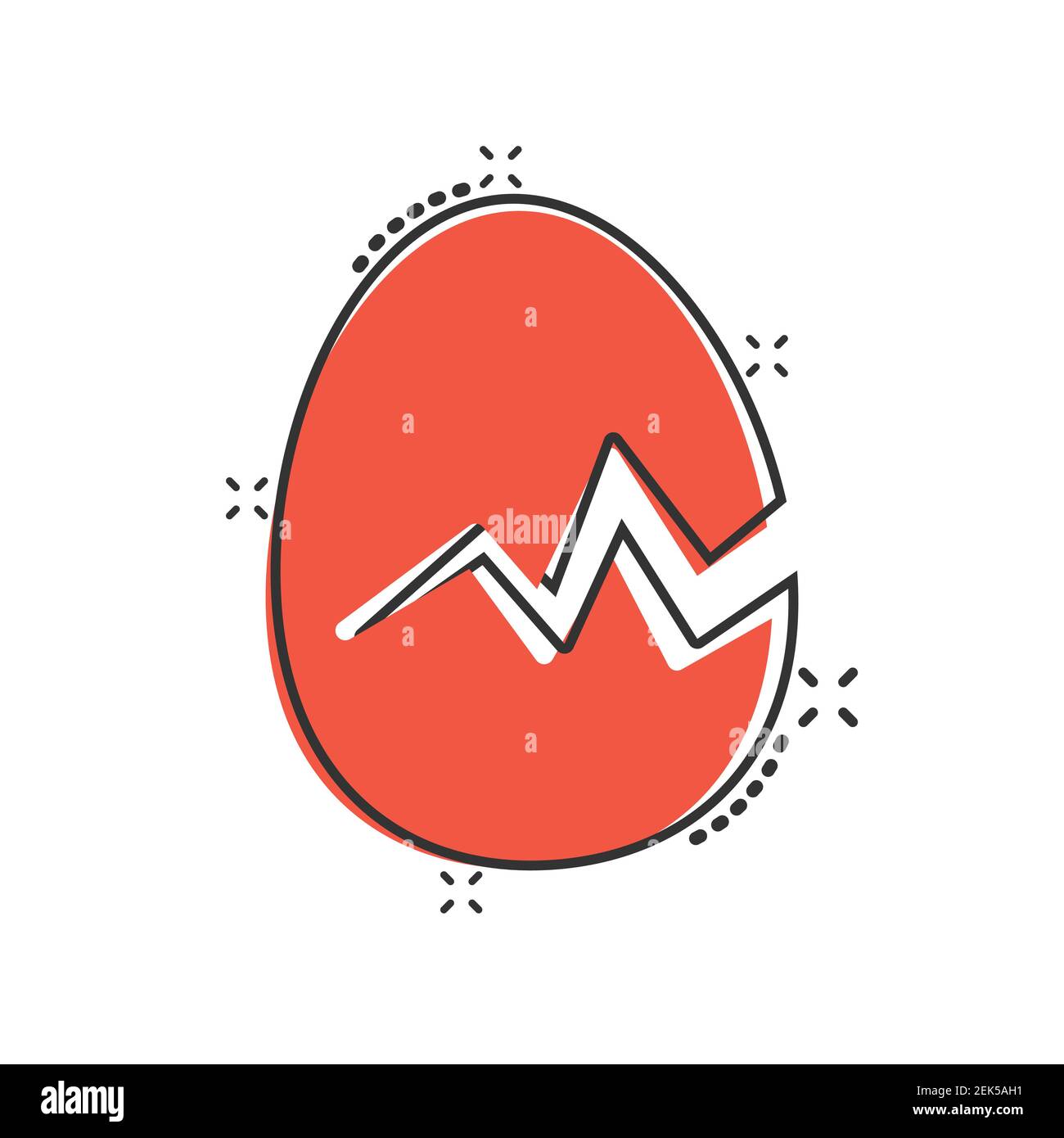 Egg icon in comic style. Breakfast cartoon vector illustration on white ...