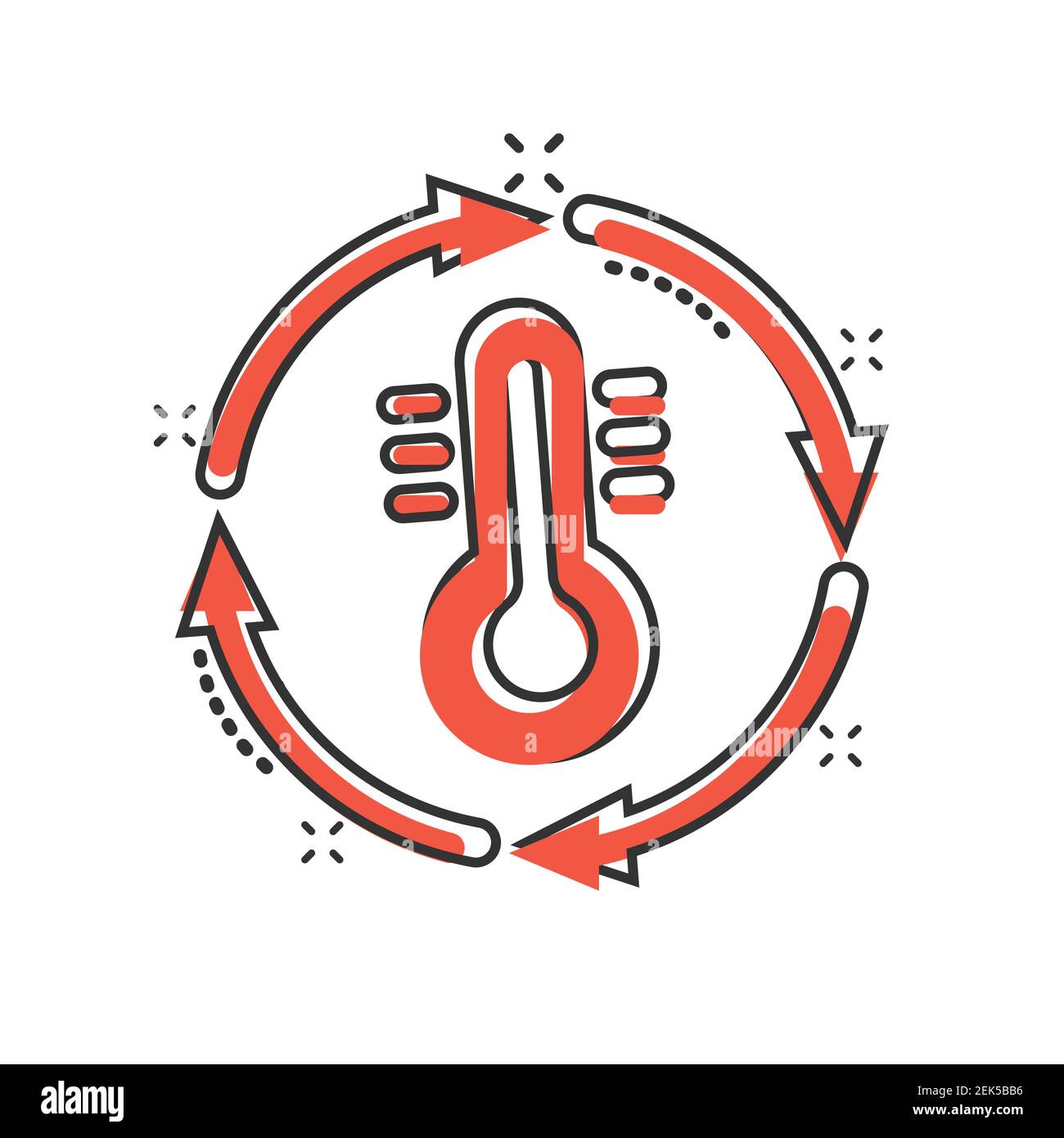 Cartoon thermometer hot and cold hi-res stock photography and images ...