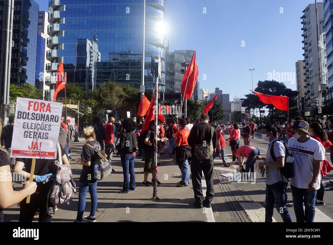 Demonstration against the Jair Bolsonaro government and in favor of ...