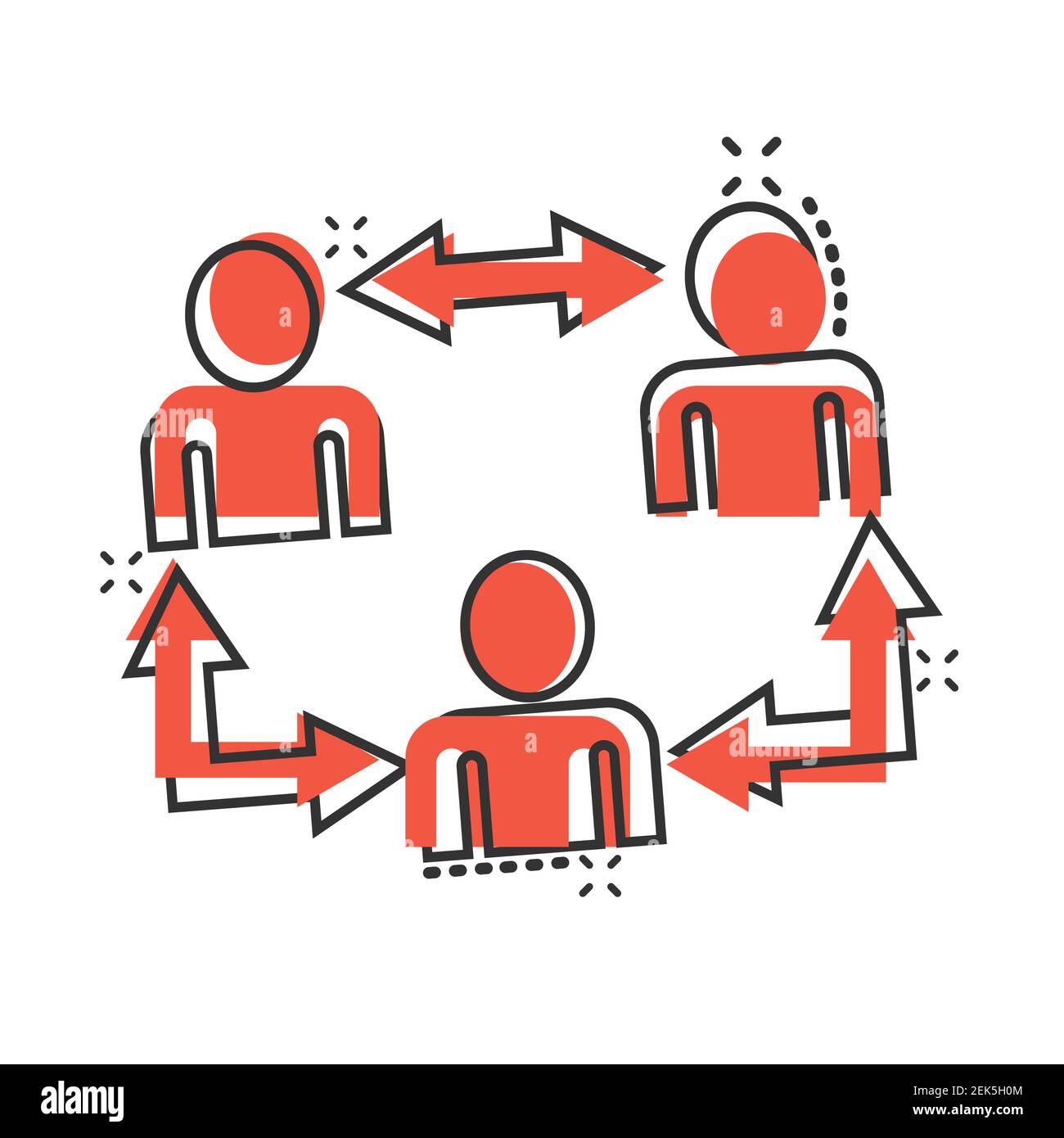 People communication icon in comic style. People cartoon vector ...