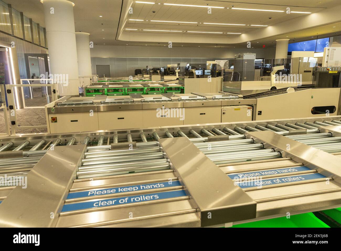 TSA security area of the brand-new state-of-the-art Terminal B arrivals ...