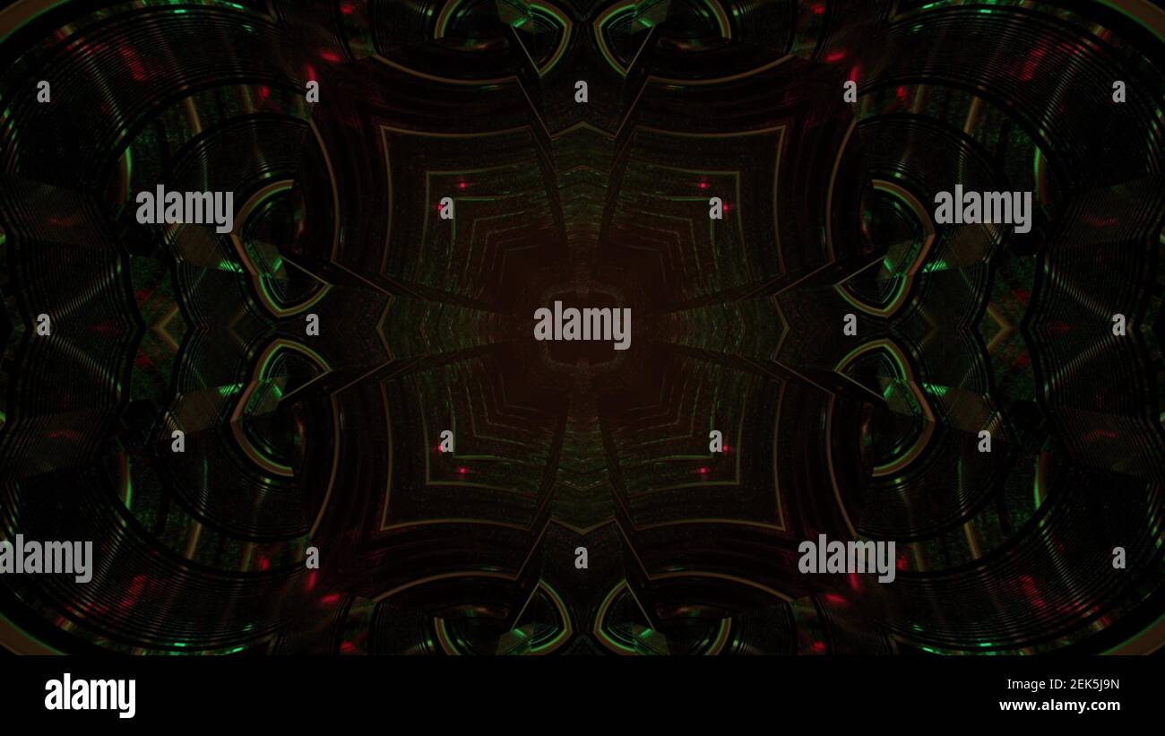 Obscure geometric pattern with light effects 3d illustration Stock ...