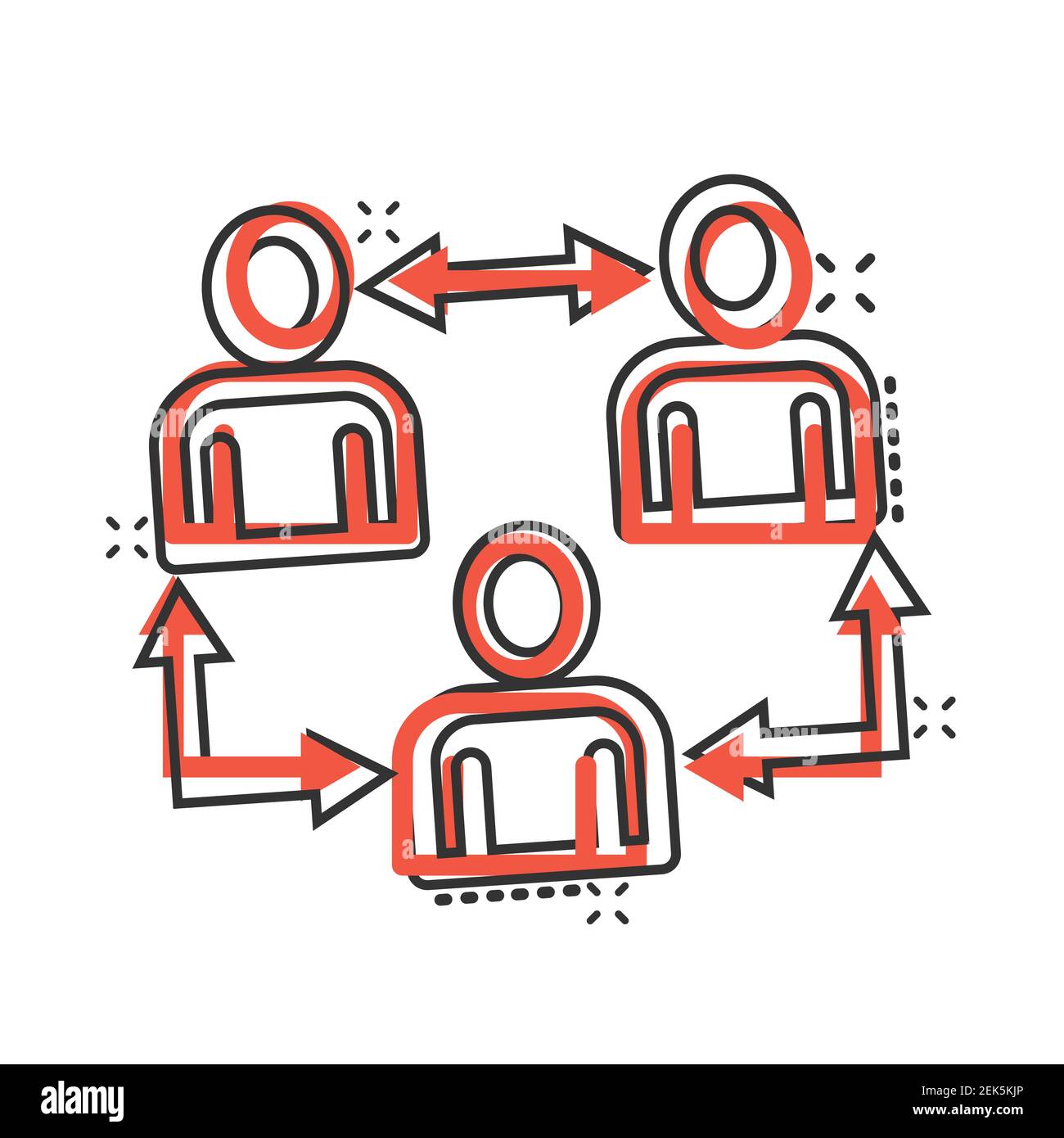 People communication icon in comic style. People cartoon vector ...