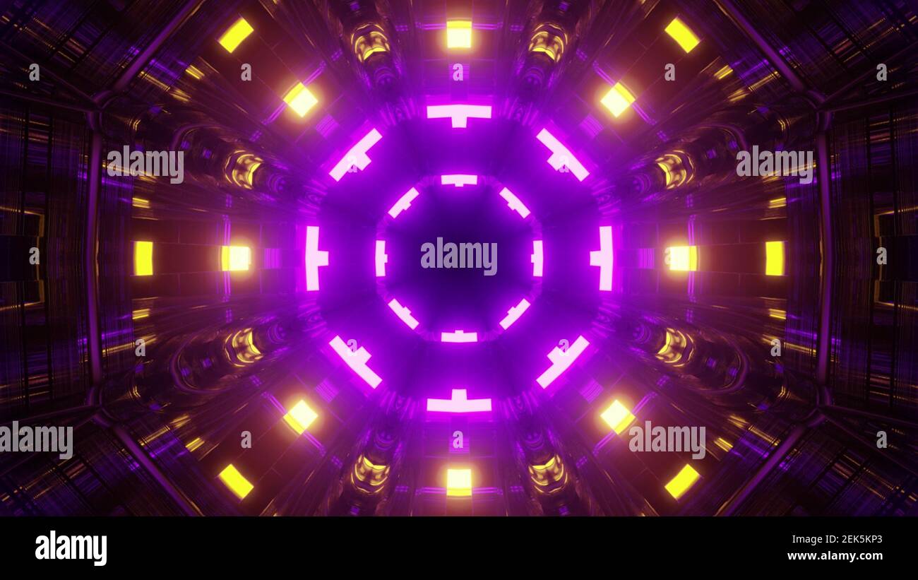 3d illustration of vibrant glowing tunnel Stock Photo - Alamy