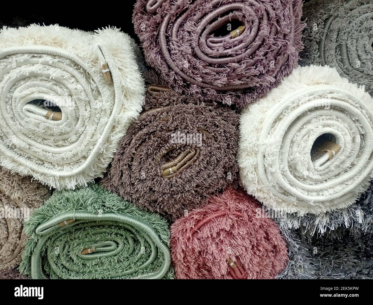 Samples of carpet. Carpets for the home Stock Photo - Alamy