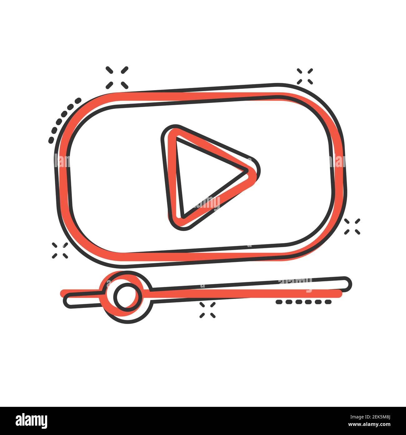 Film icon in comic style. Movie cartoon vector illustration on white ...