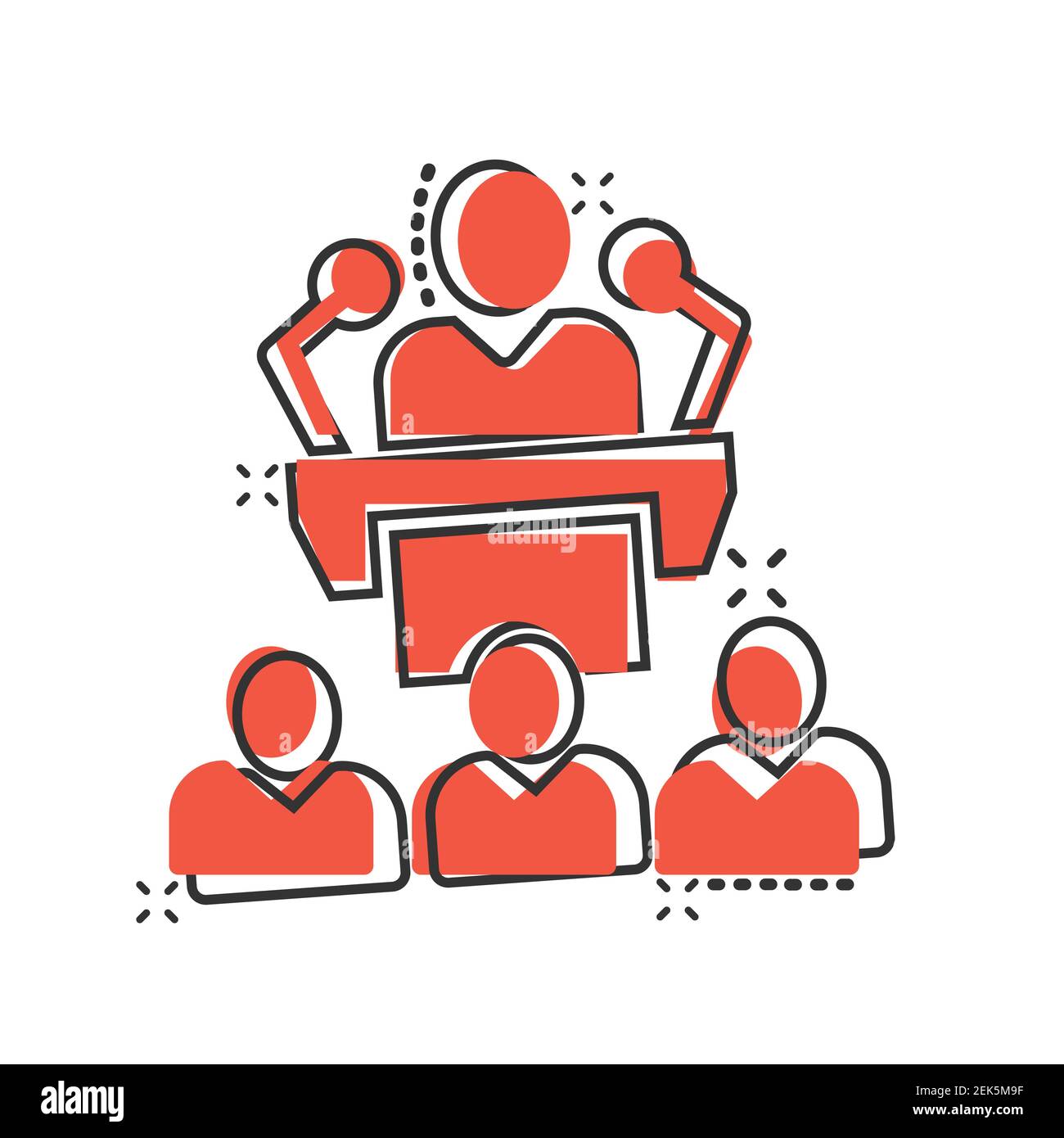 Audience public speaker cartoon hi-res stock photography and images - Alamy