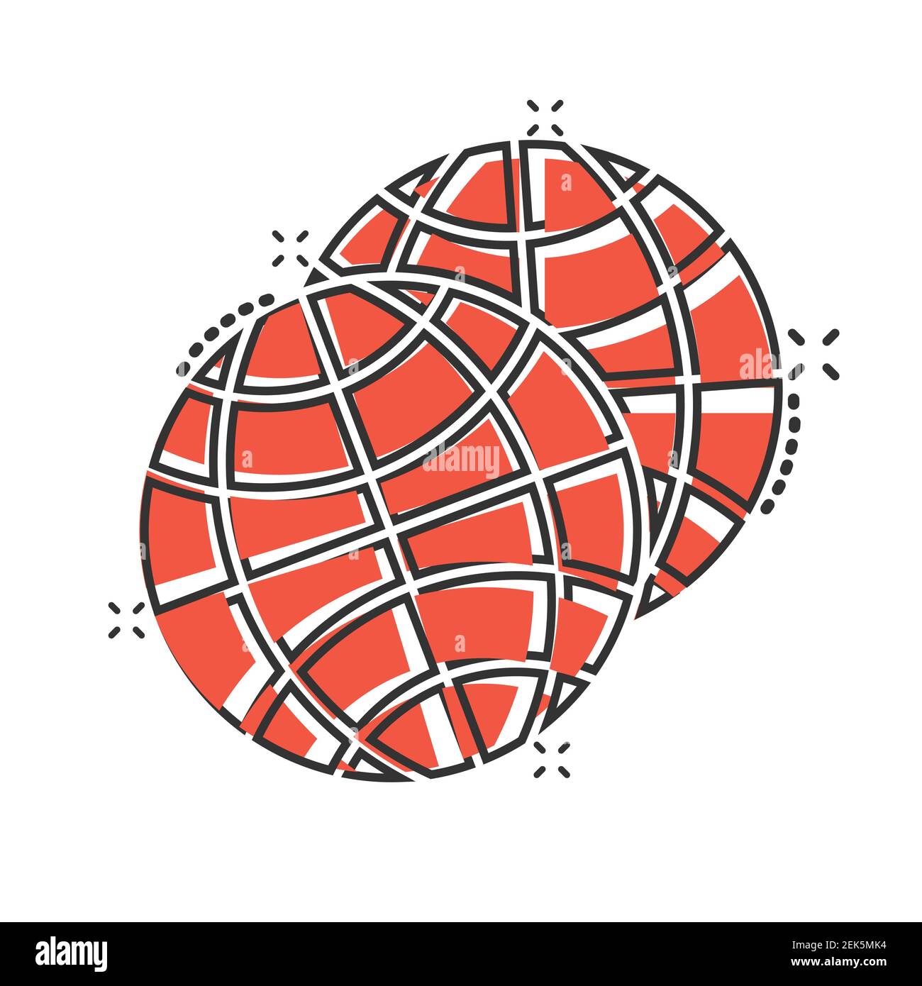Earth planet icon in comic style. Globe geographic cartoon vector ...