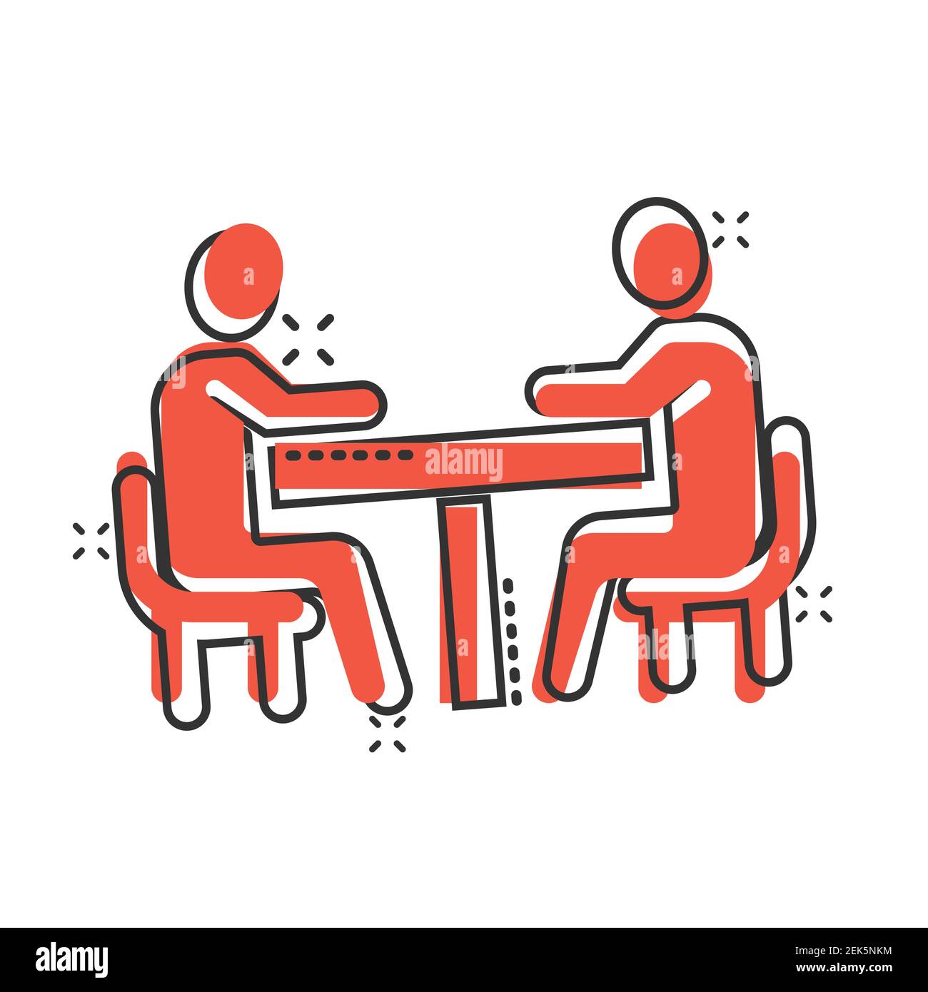 Meeting table cartoon Stock Vector Images - Alamy