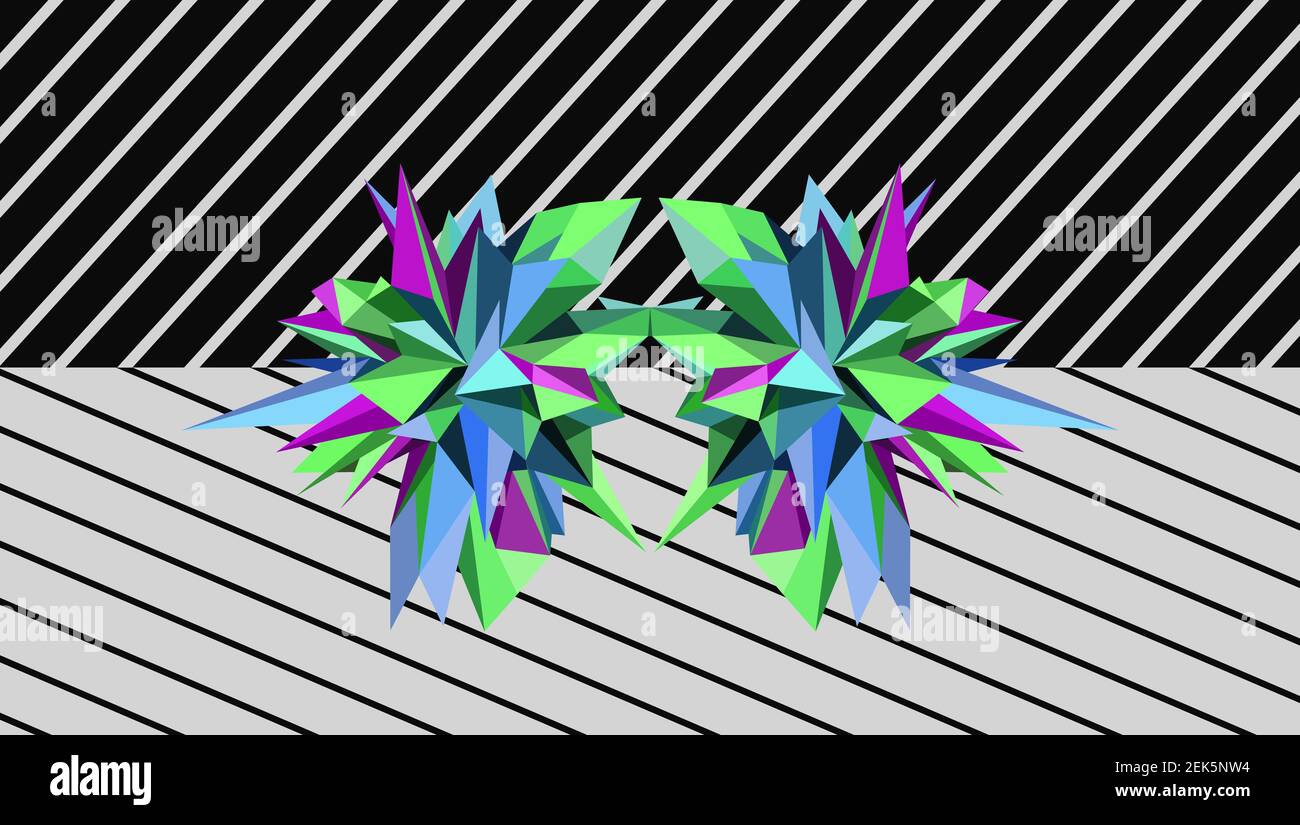 Abstract geometric asymmetric form design. Vector illustration Stock ...