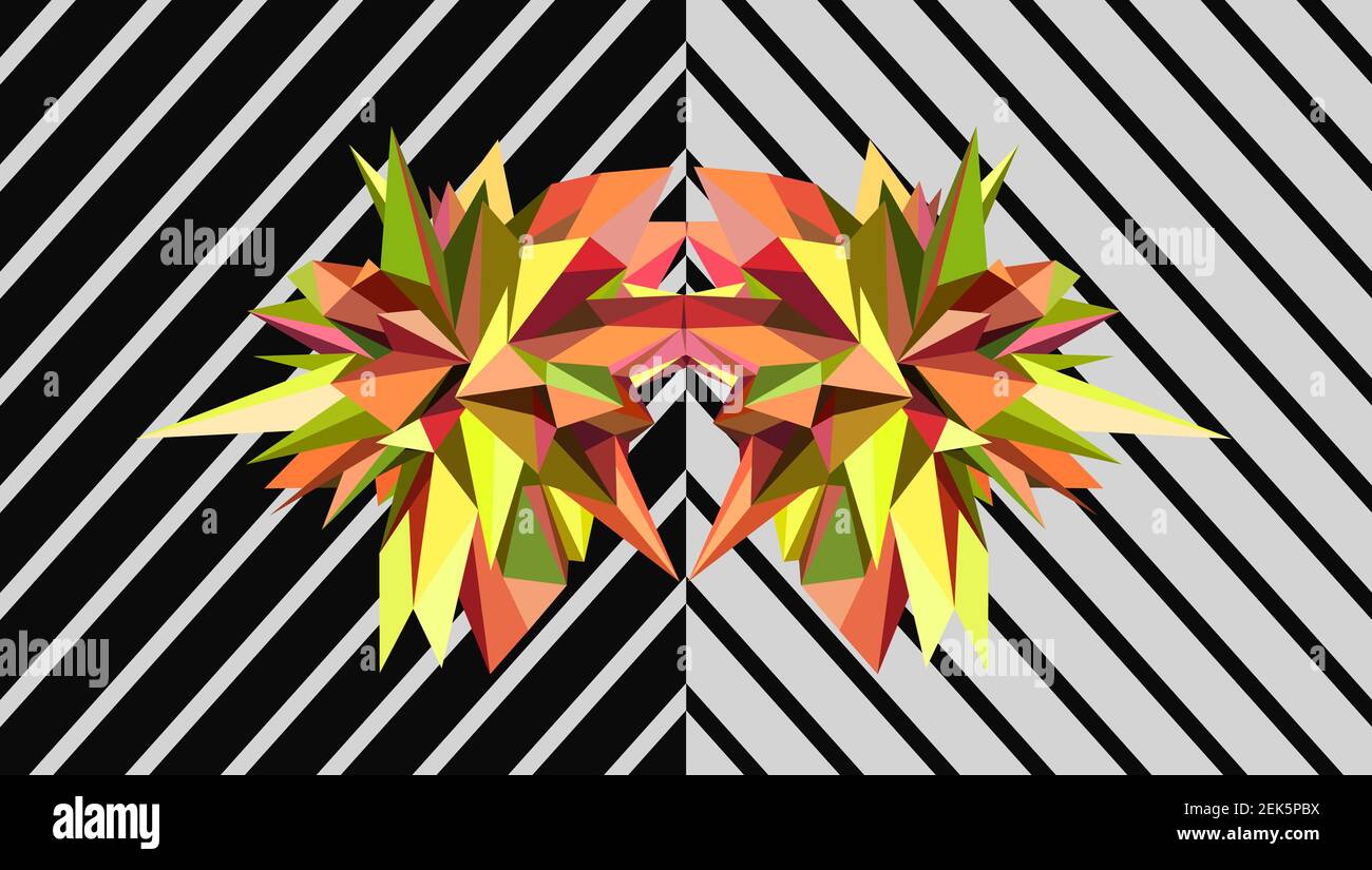 Abstract geometric asymmetric form design. Vector illustration Stock ...