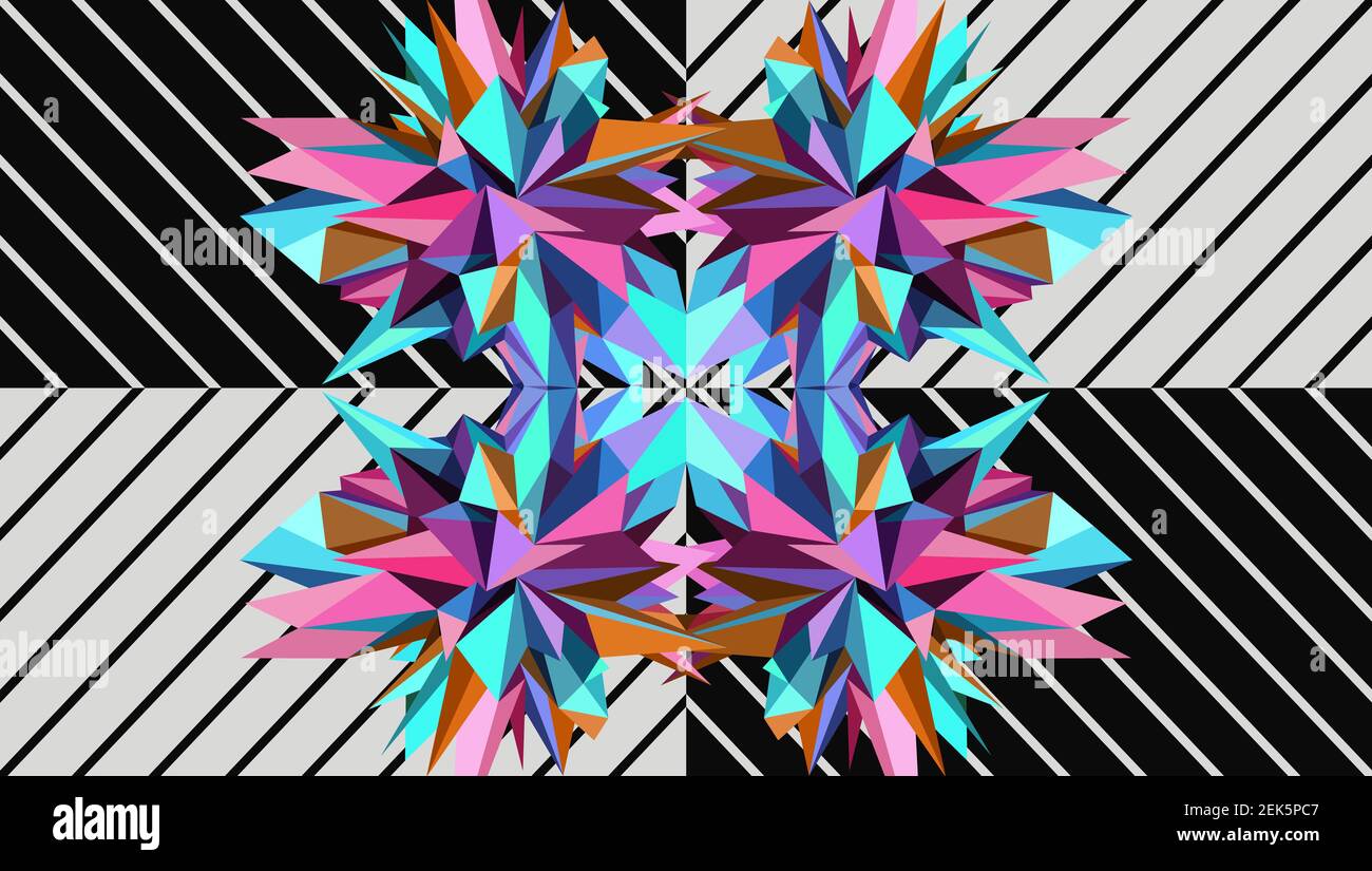 Abstract geometric asymmetric form design. Vector illustration Stock ...