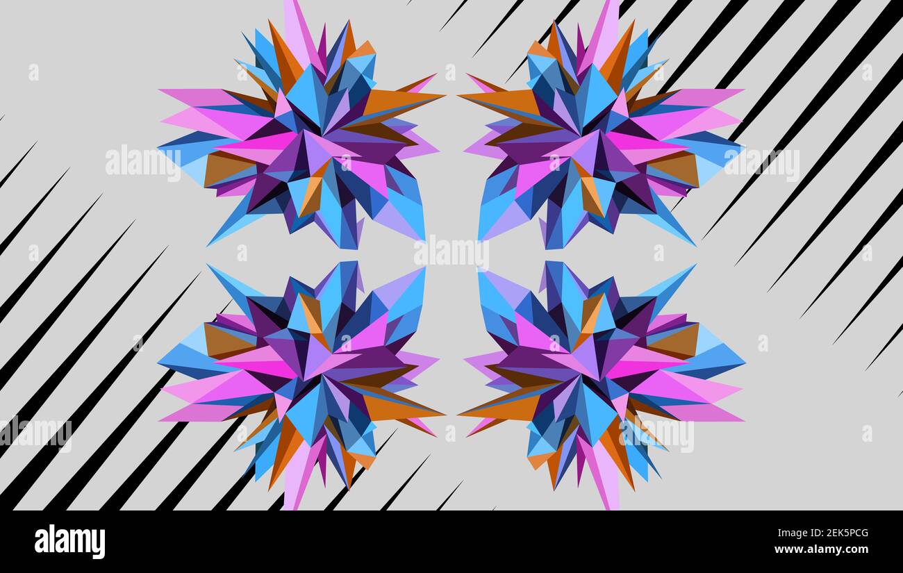 Abstract geometric asymmetric form design. Vector illustration Stock ...