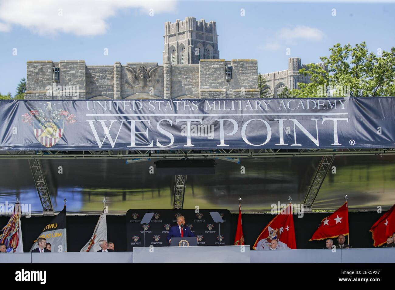 President Donald Trump speaks to United States Military Academy ...