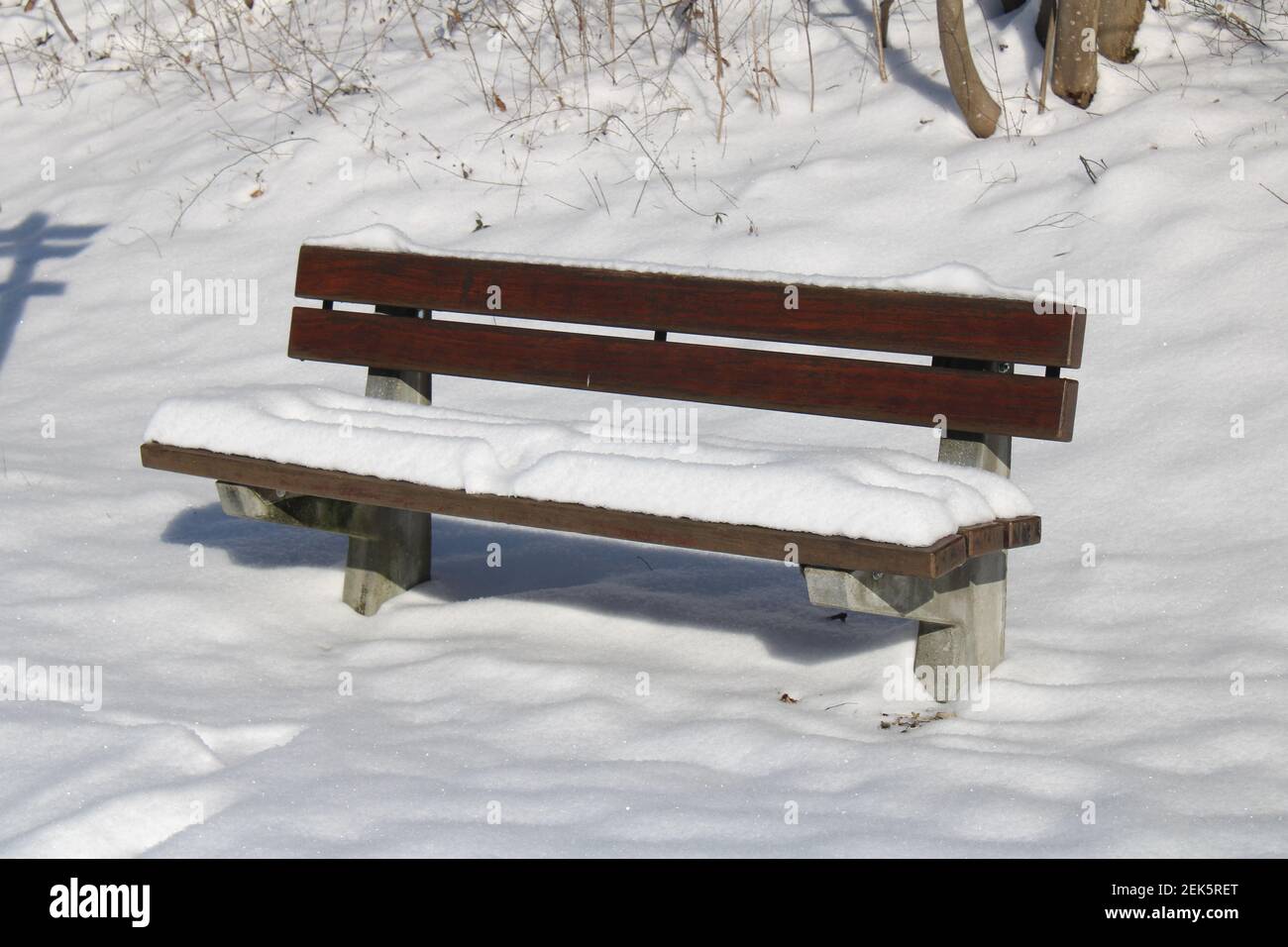 bench in winter Stock Photo - Alamy
