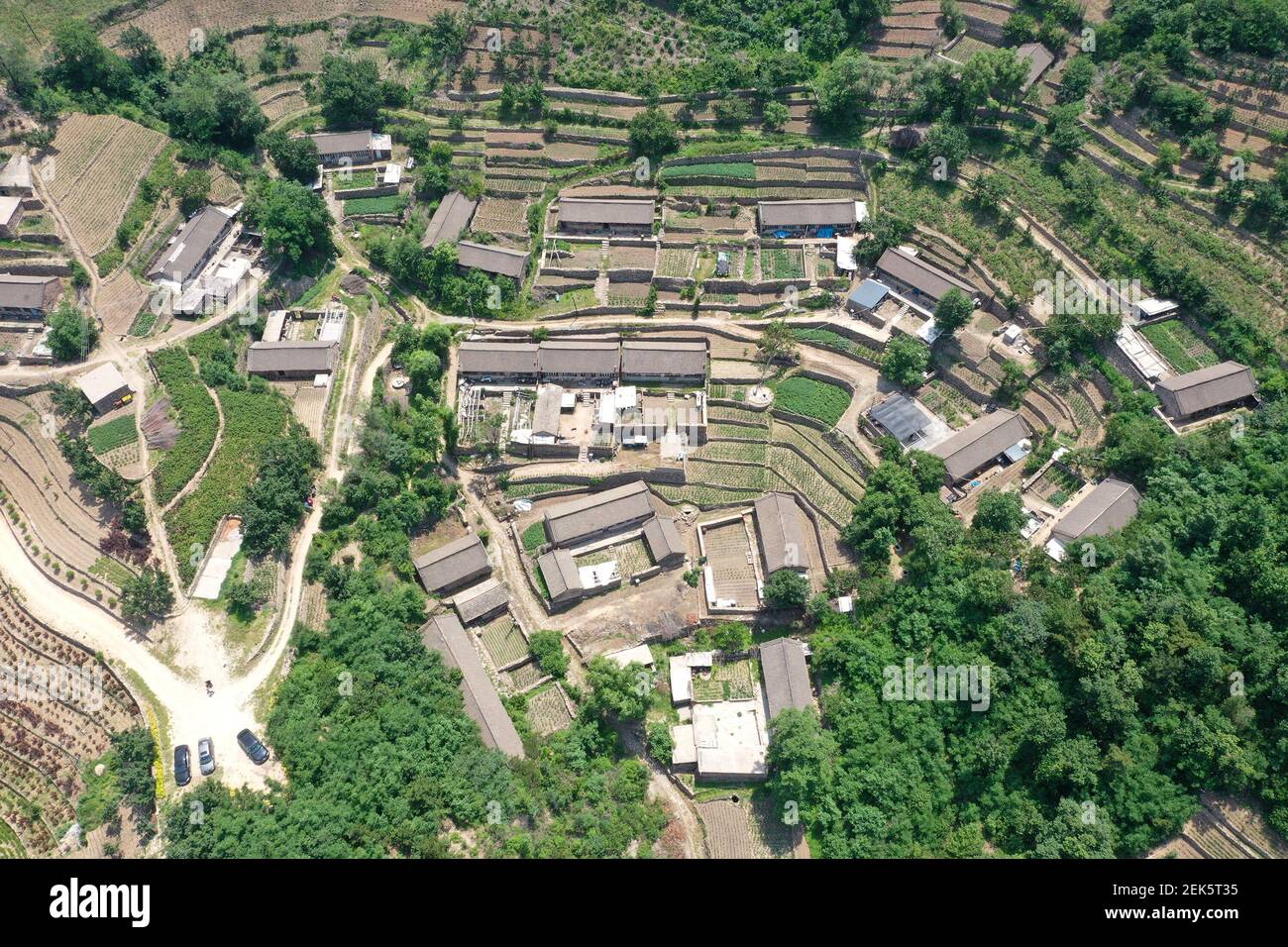 HULUDAO, CHINA - JUNE 8, 2020 - Aerial photo of laoma shangwa, the most ...